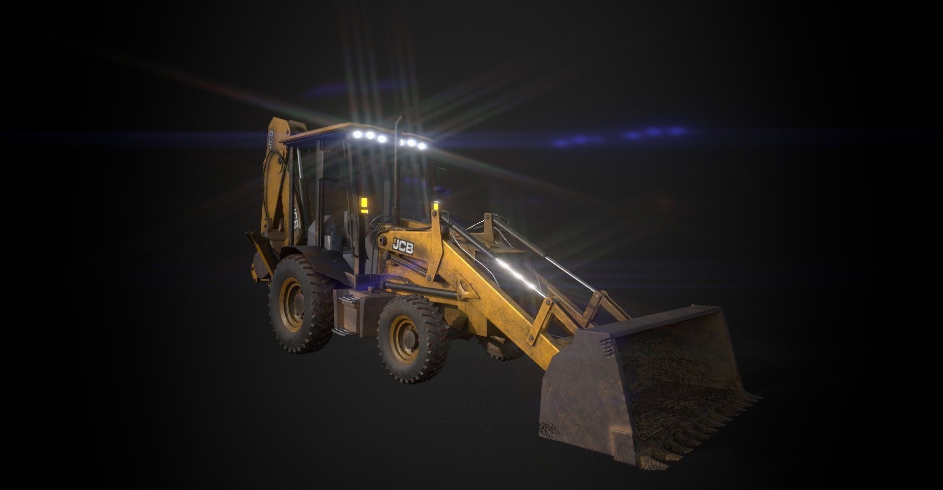 JCB Backhoe Loader model Low-poly 3D model 3D model | CGTrader