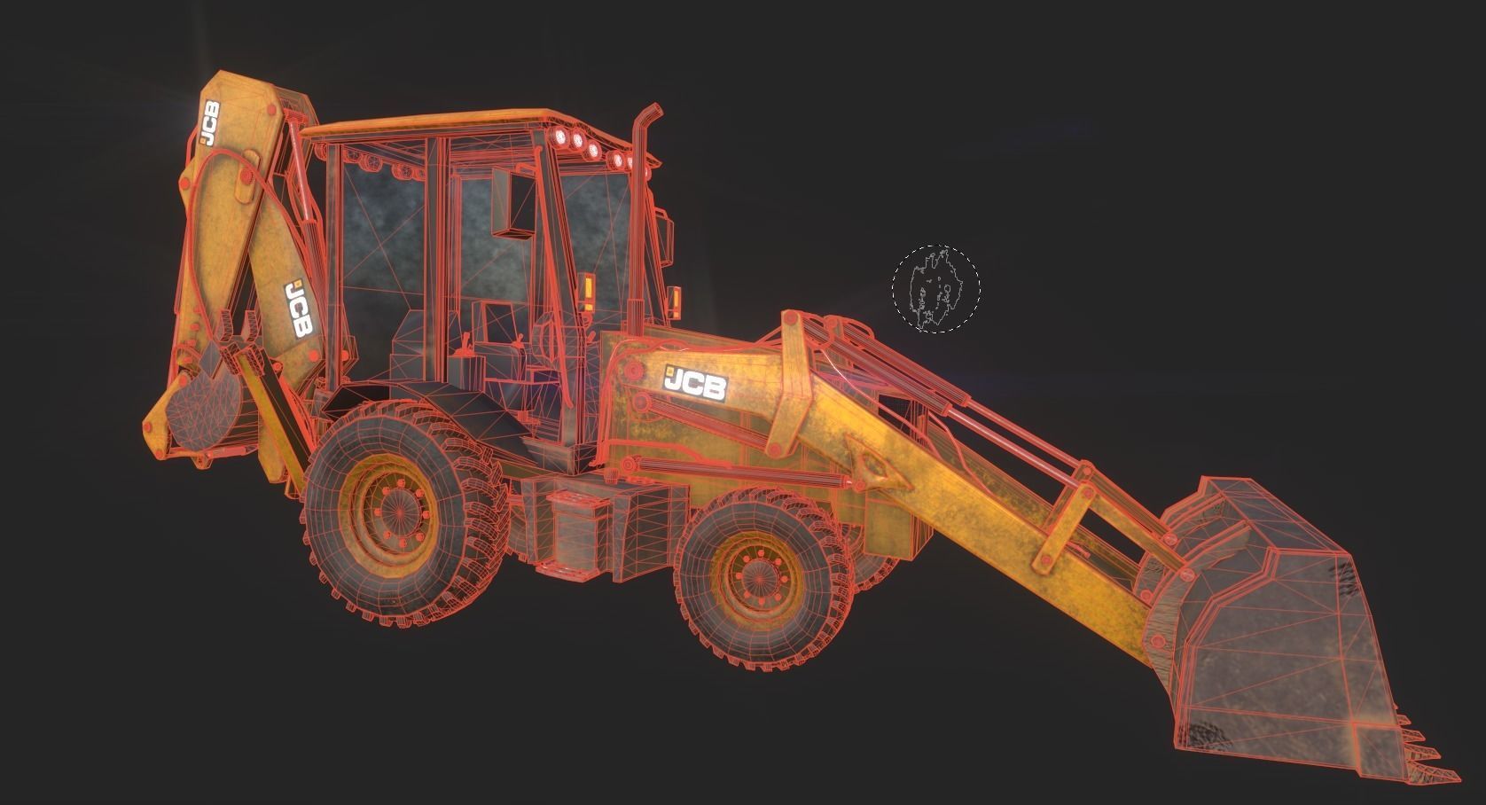 JCB Backhoe Loader model Low-poly 3D model 3D model | CGTrader