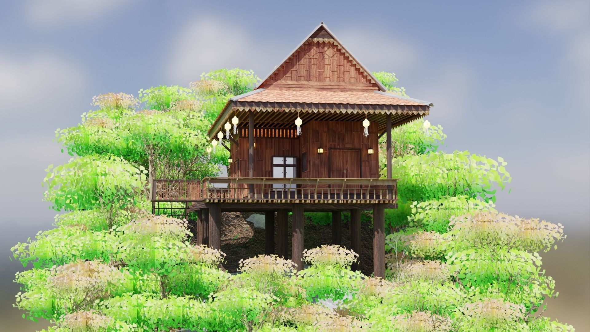3D Thai style house 3D model | CGTrader