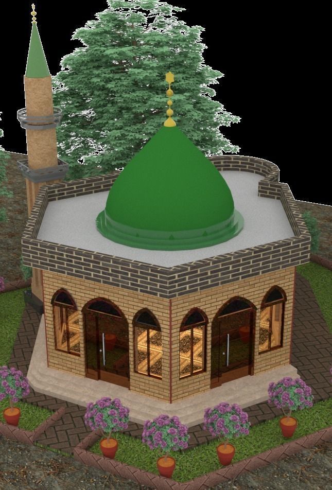 MOSQUE BEAUTIFUL 3D PLAN free 3D model | CGTrader