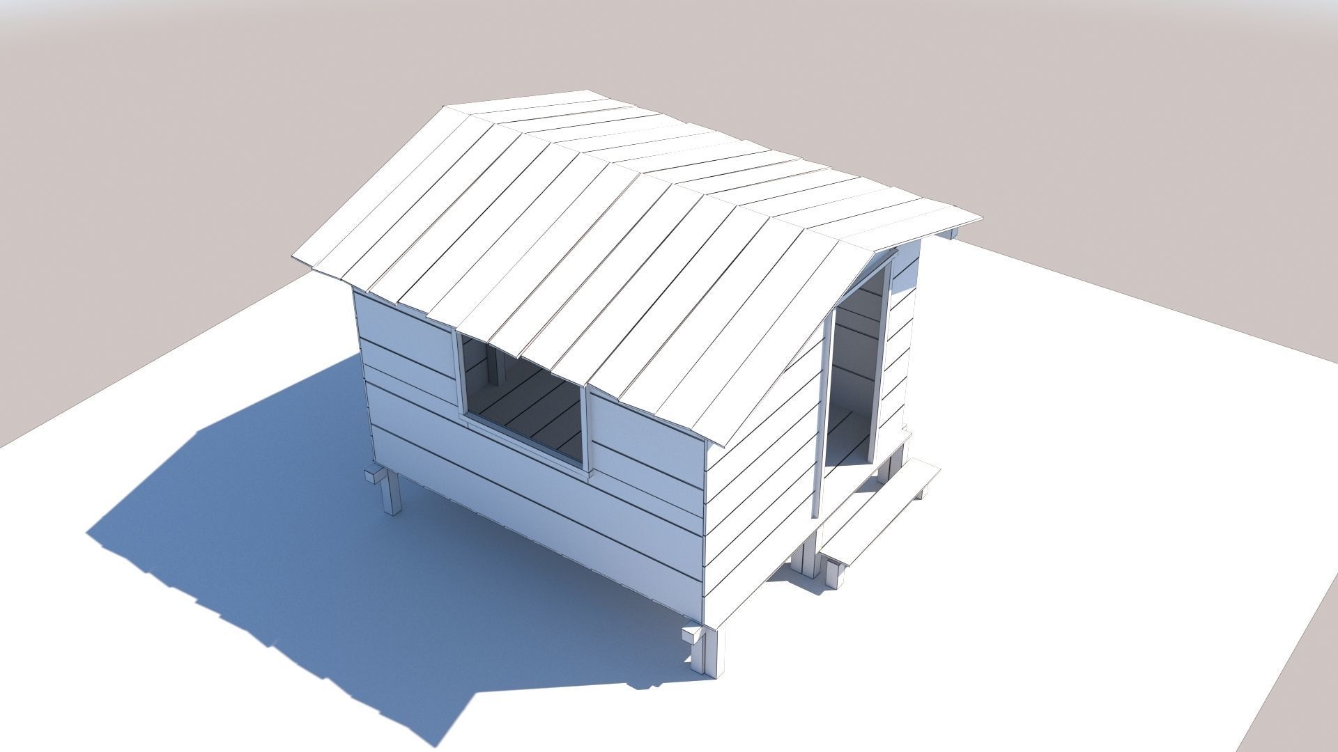 3D model Medieval Hut - Wood Cabin 01 VR / AR / low-poly | CGTrader