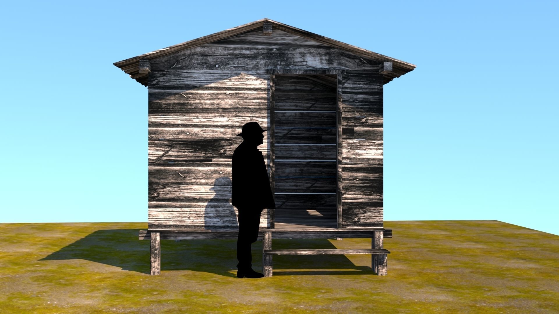 3D model Medieval Hut - Wood Cabin 01 VR / AR / low-poly | CGTrader