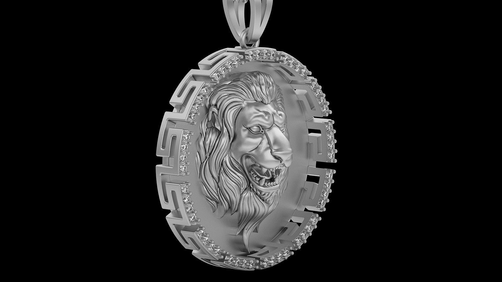 Versace lion pendant gold jewelry 3D printable model 3D model 3D ...