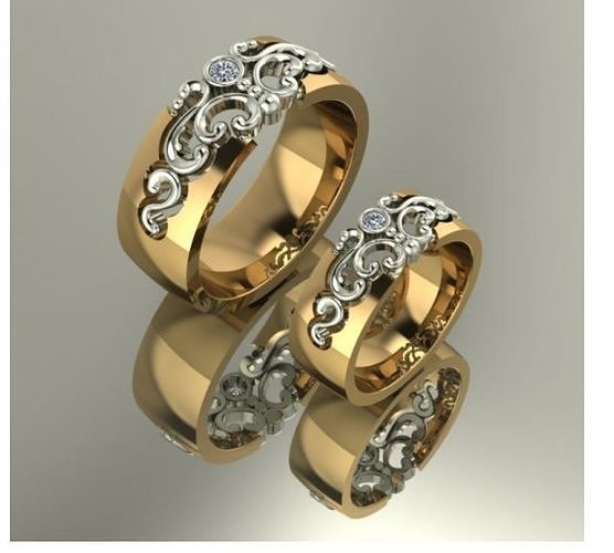 Wedding ring Jewellery 3D Model Womens 3D model 3D printable | CGTrader