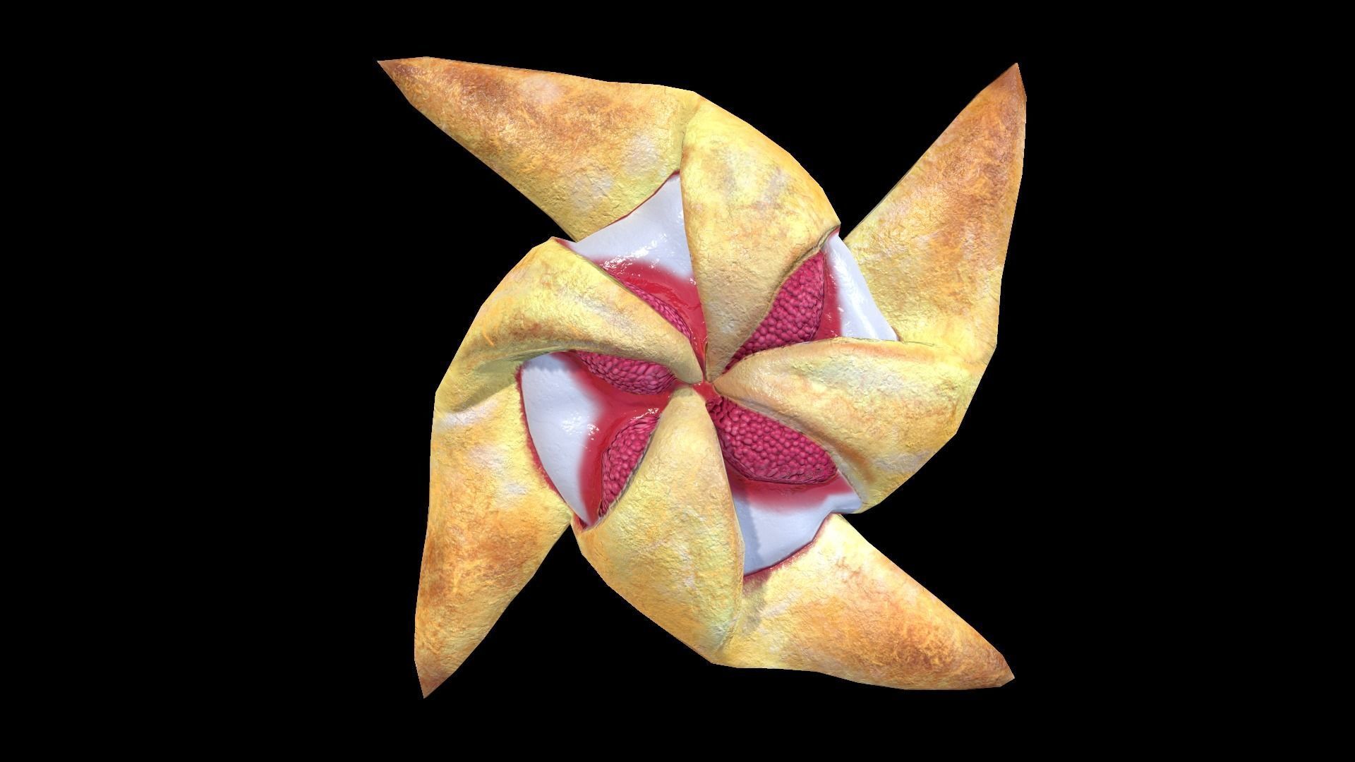3D model Raspberry Pastry VR / AR / low-poly | CGTrader