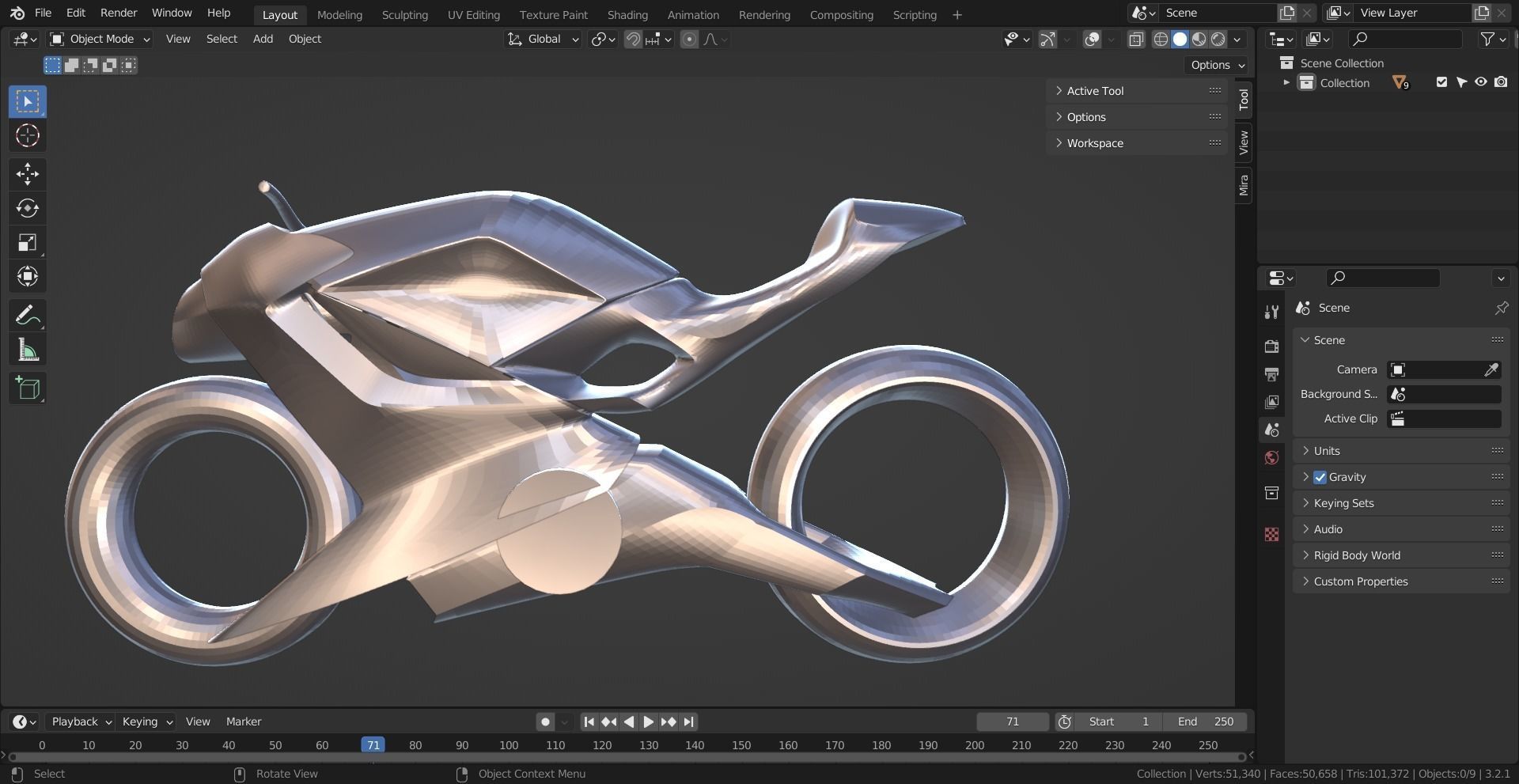 motorcycle basic volume free 3D model | CGTrader