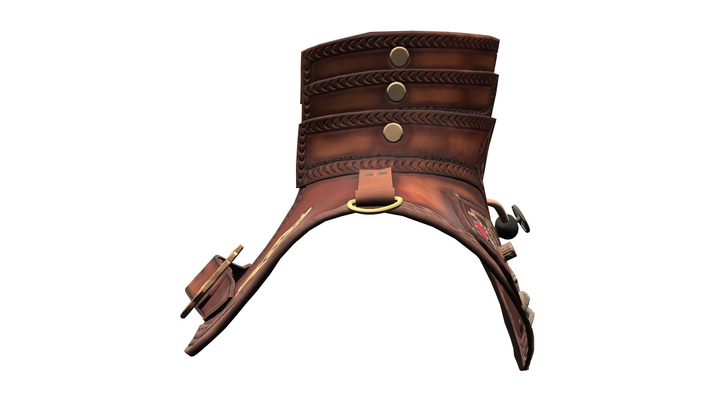 3D model Leather Shoulder and Neck Guard VR / AR / low-poly | CGTrader