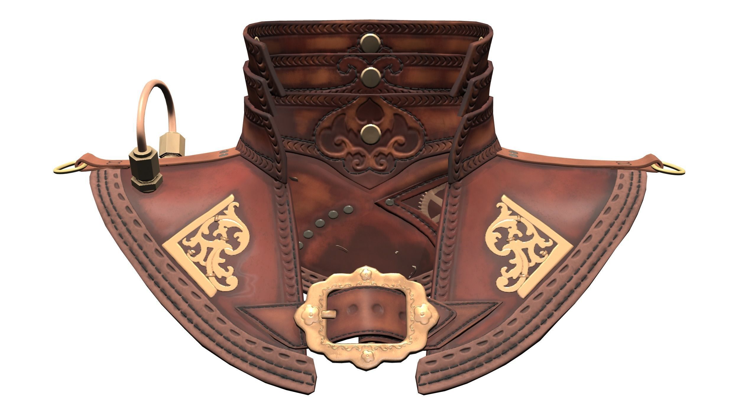 3D model Leather Shoulder and Neck Guard VR / AR / low-poly | CGTrader
