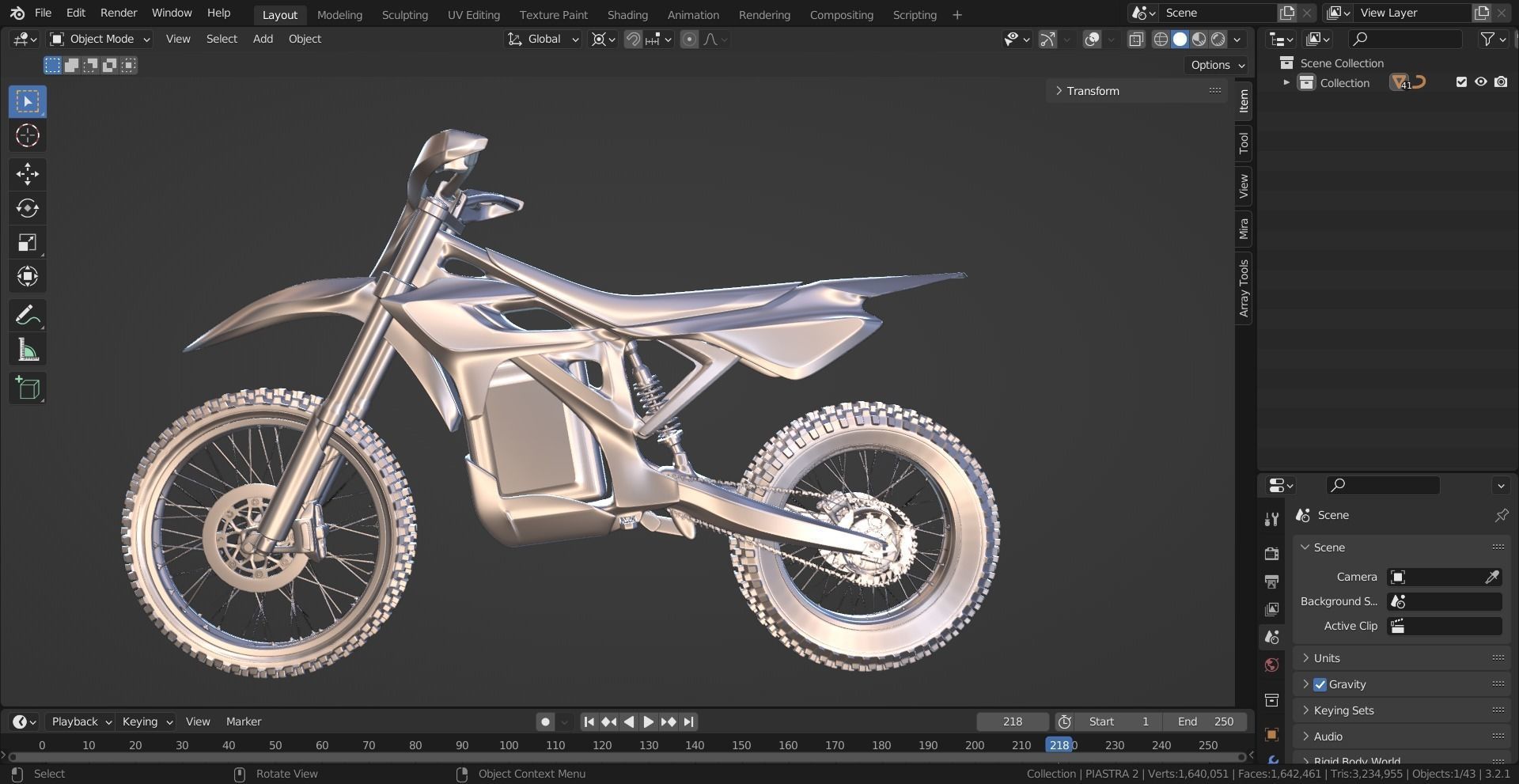 electric mx enduro motorcycle 3D model | CGTrader