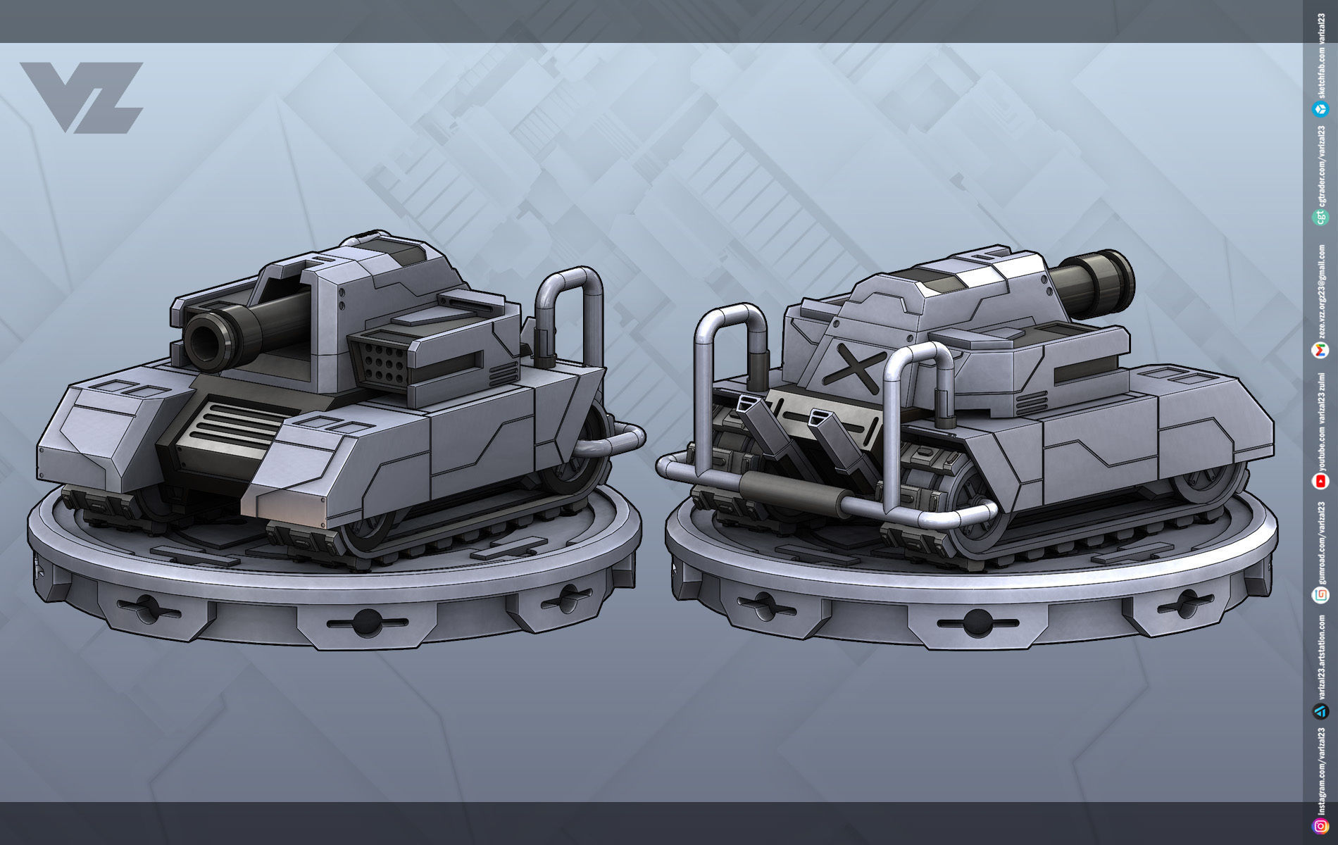 TANK ER-BOT 21 3D model 3D printable | CGTrader