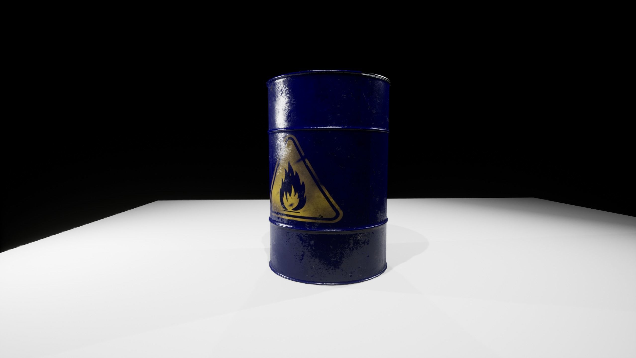 Barrel 3D model with flammable symbol 3D model | CGTrader