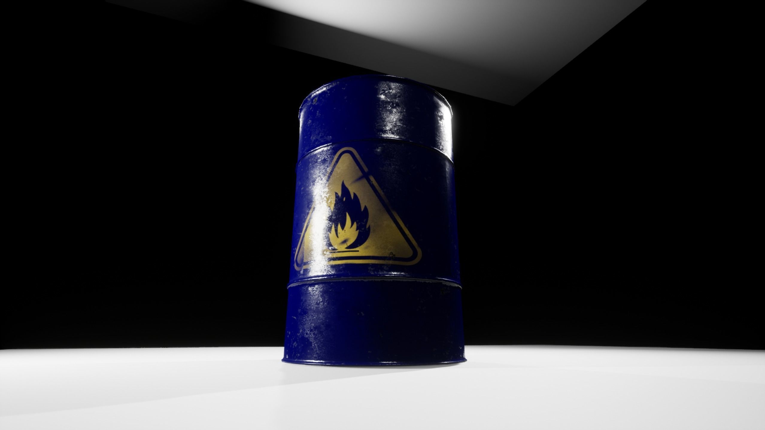 Barrel 3D model with flammable symbol 3D model | CGTrader