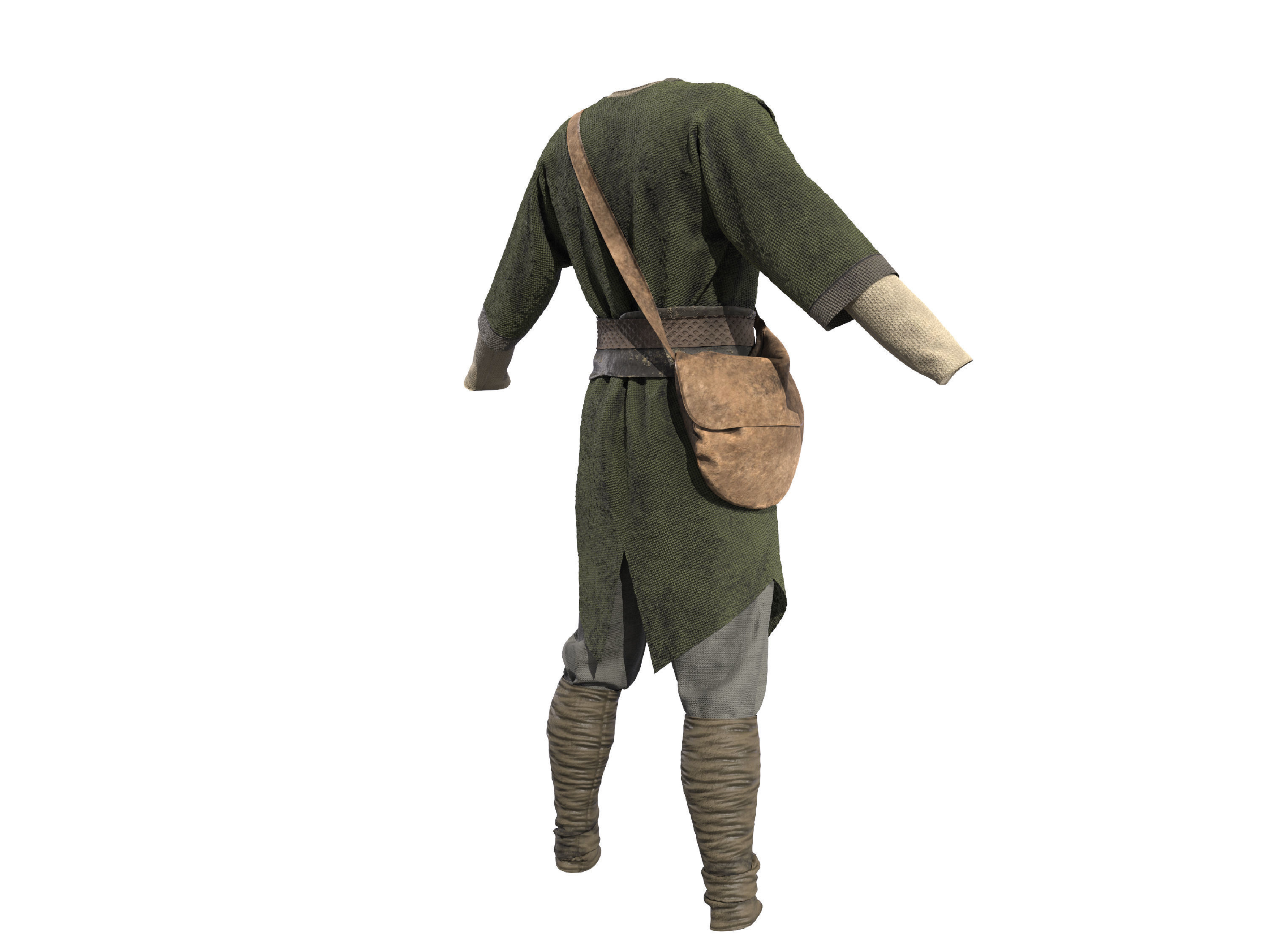medieval renaissance farmer peasant clothes man outfit 3D model | CGTrader