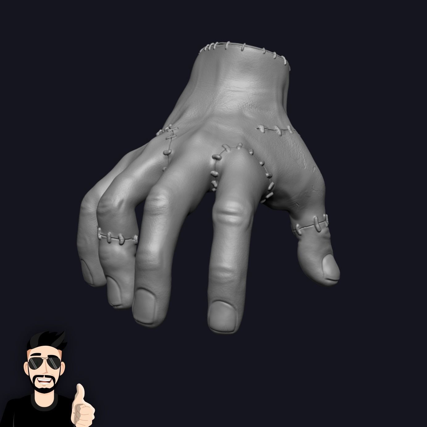 REALISTIC THING ADDAMS FAMILY 3D model 3D printable | CGTrader