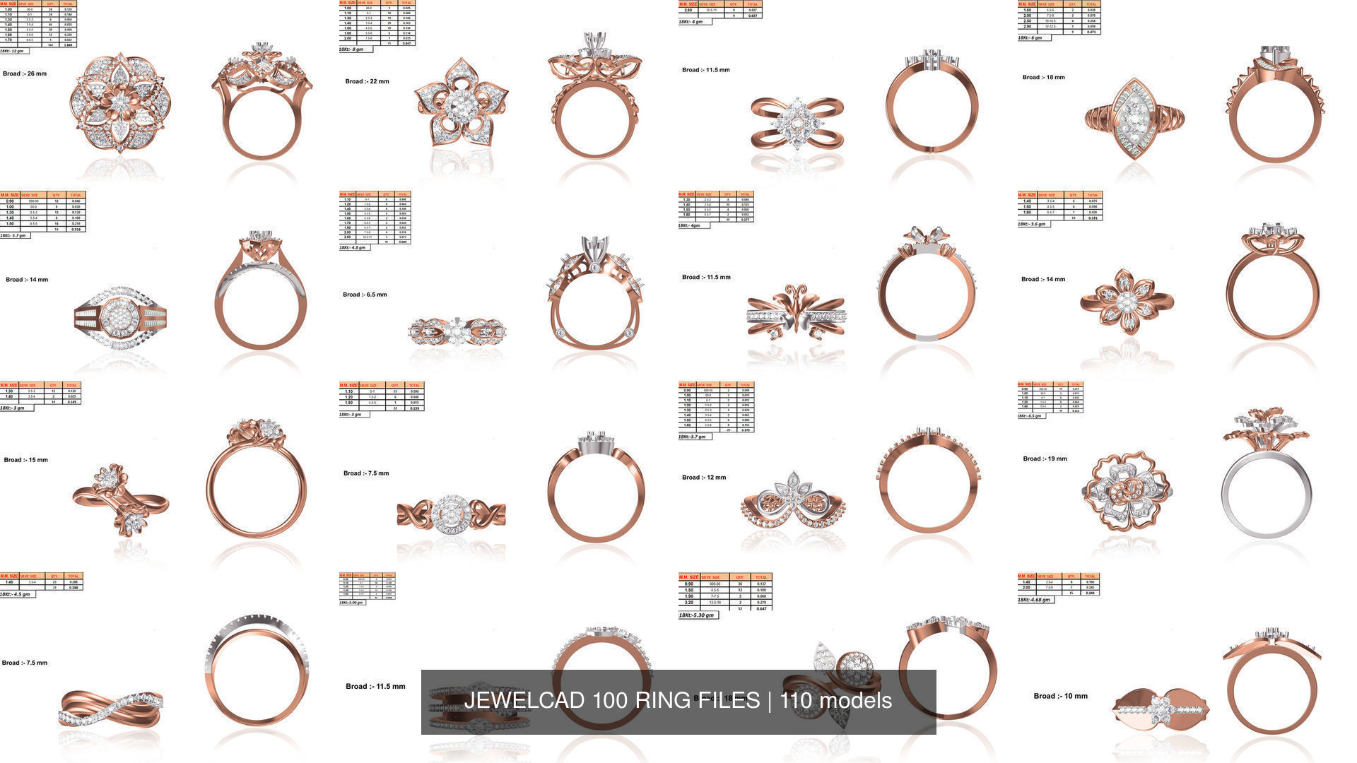 JEWELCAD 550 RING FILES 3D Model Collection | CGTrader