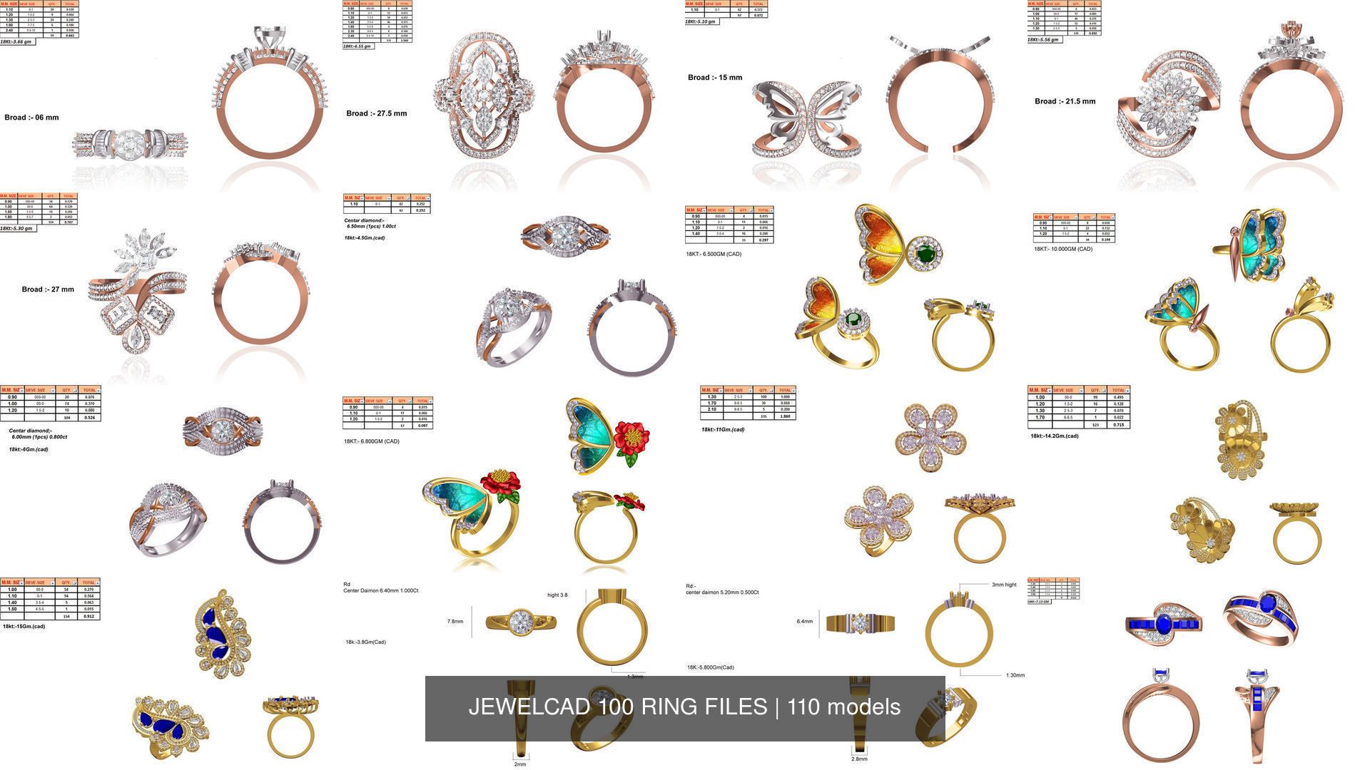 JEWELCAD 550 RING FILES 3D Model Collection | CGTrader