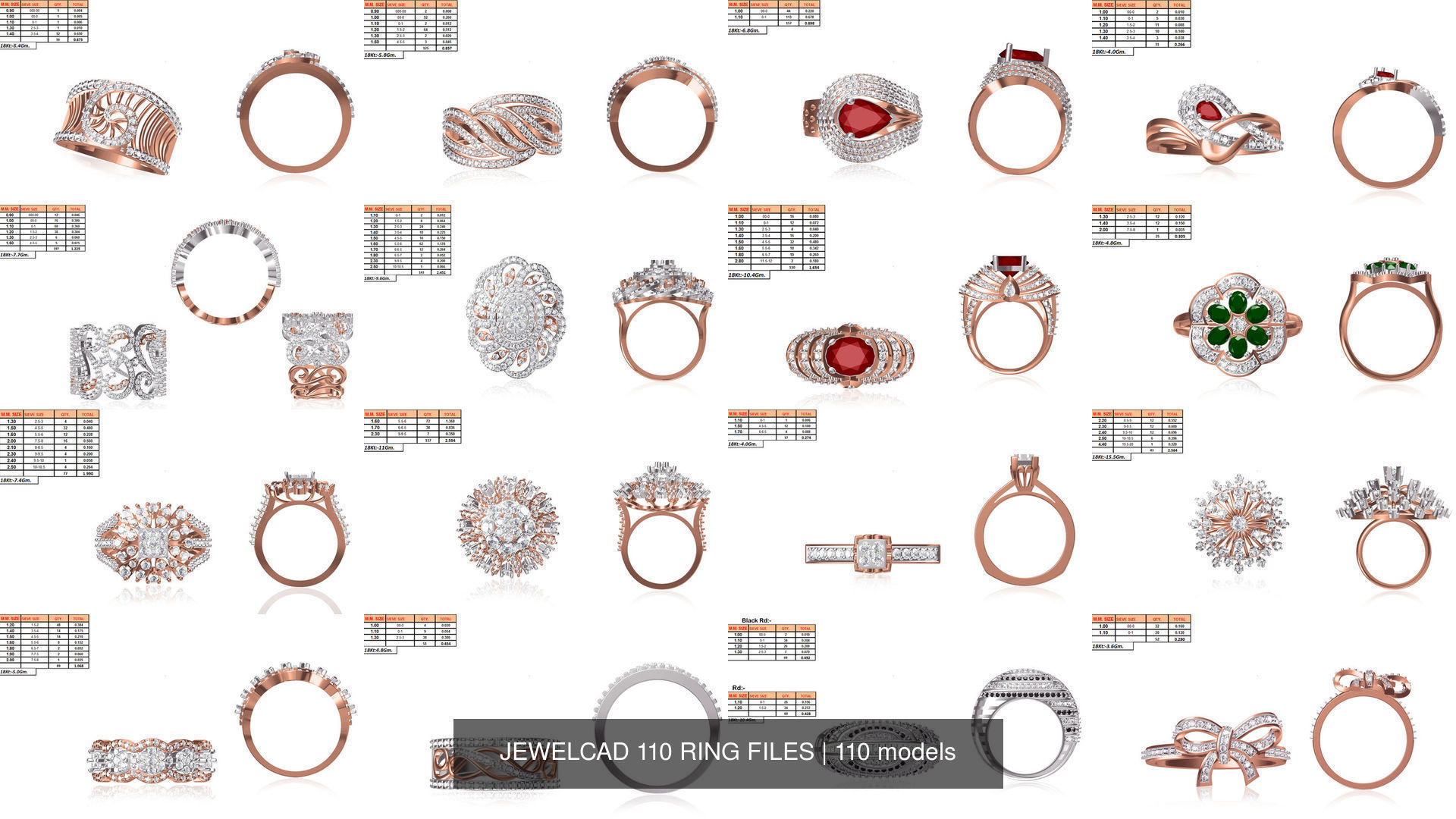 JEWELCAD 550 RING FILES 3D Model Collection | CGTrader