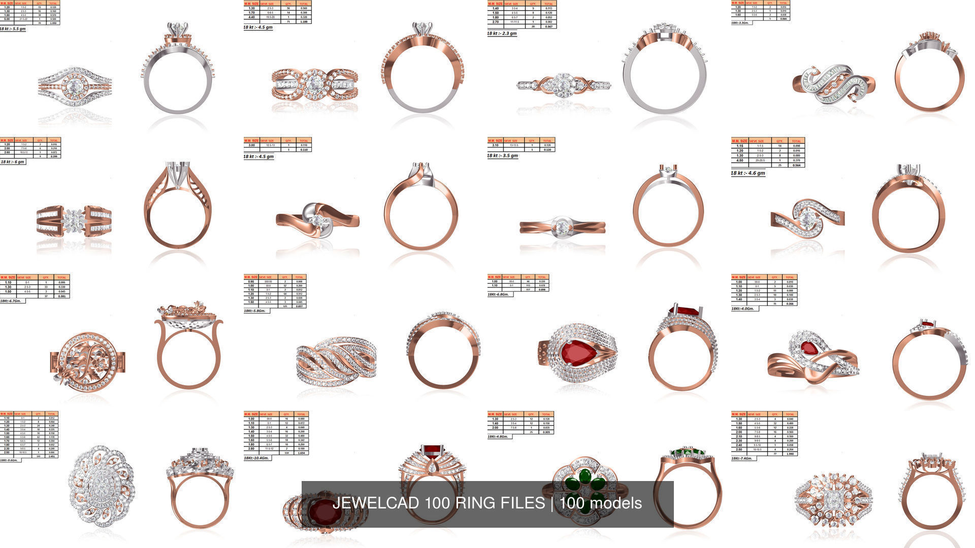 JEWELCAD 550 RING FILES 3D Model Collection | CGTrader