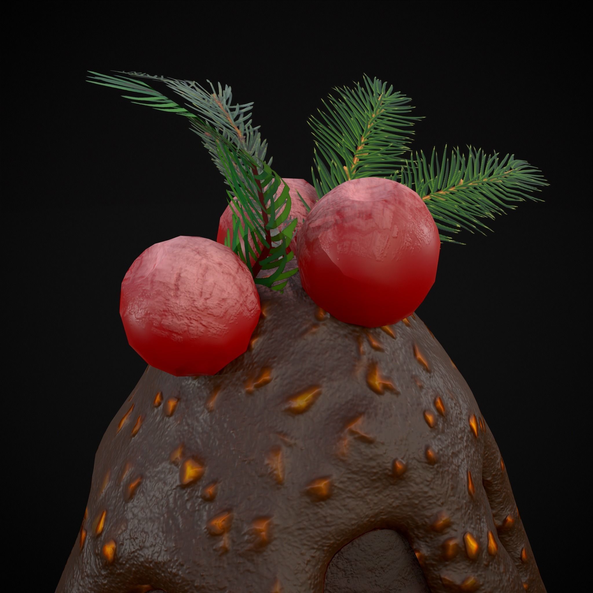 3D model Festive Chocolate Lava Pastry VR / AR / low-poly | CGTrader