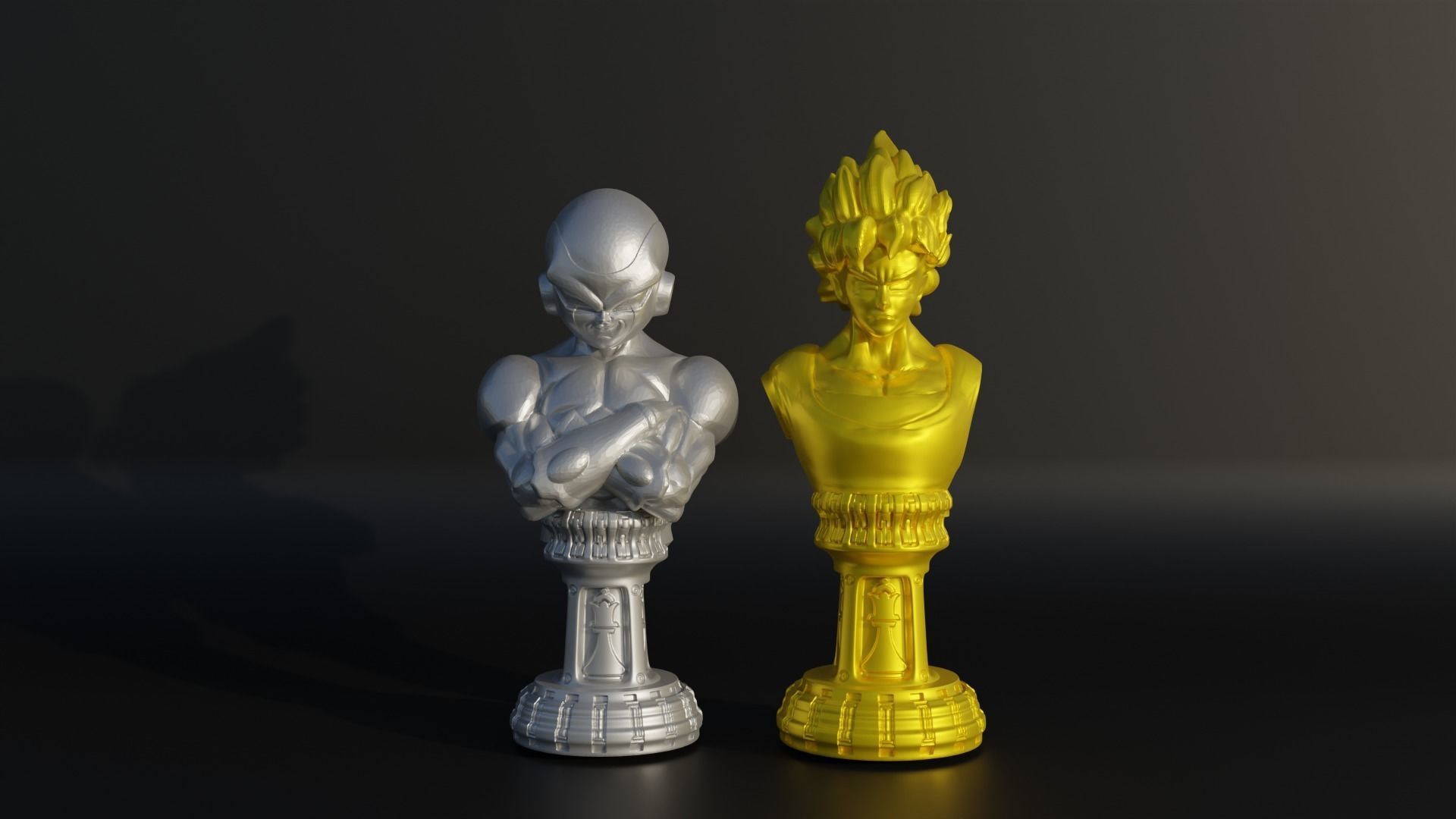 Anime Figure Chess Set - Popular 19 Different Anime Character 3D model ...