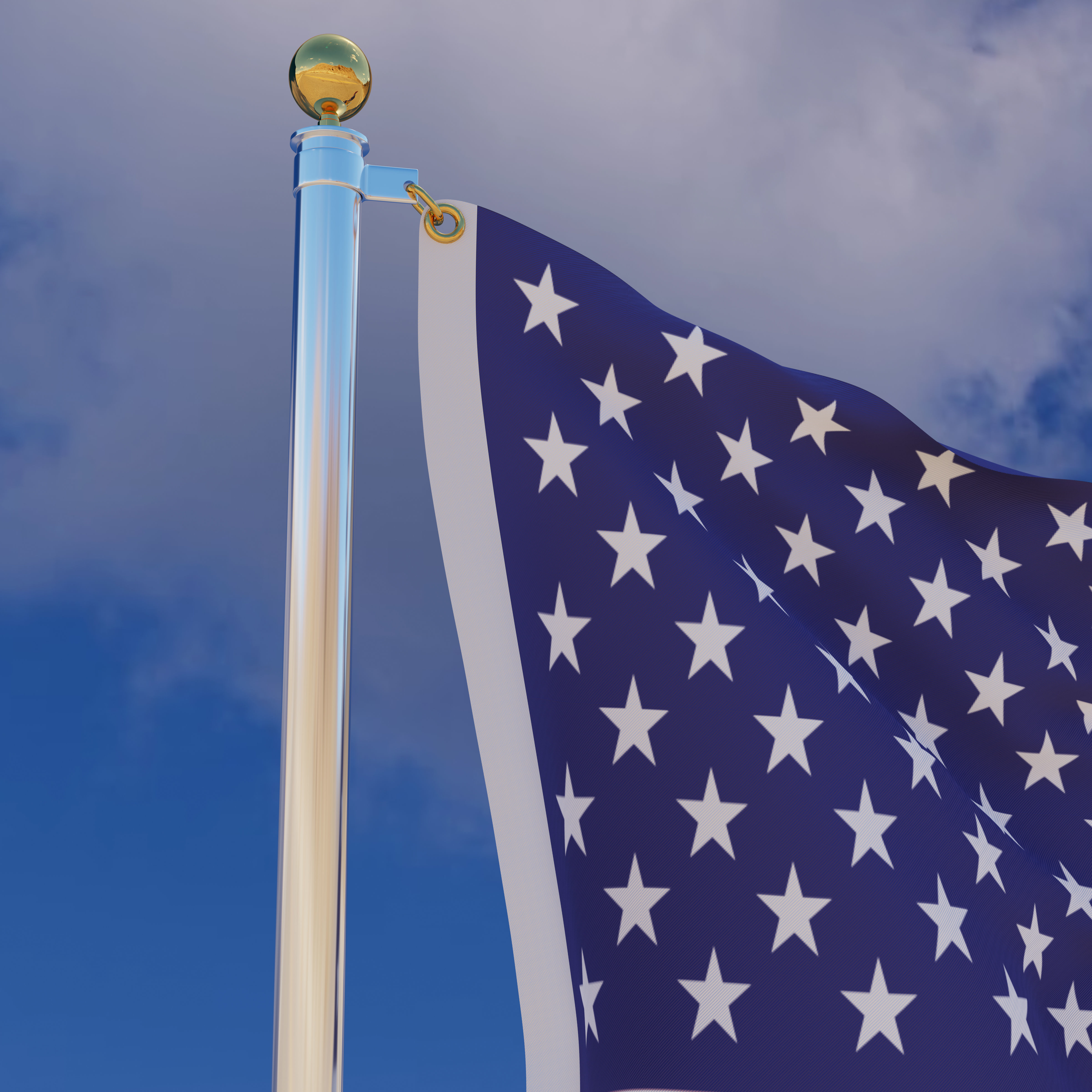 Flag not animated 3D model | CGTrader