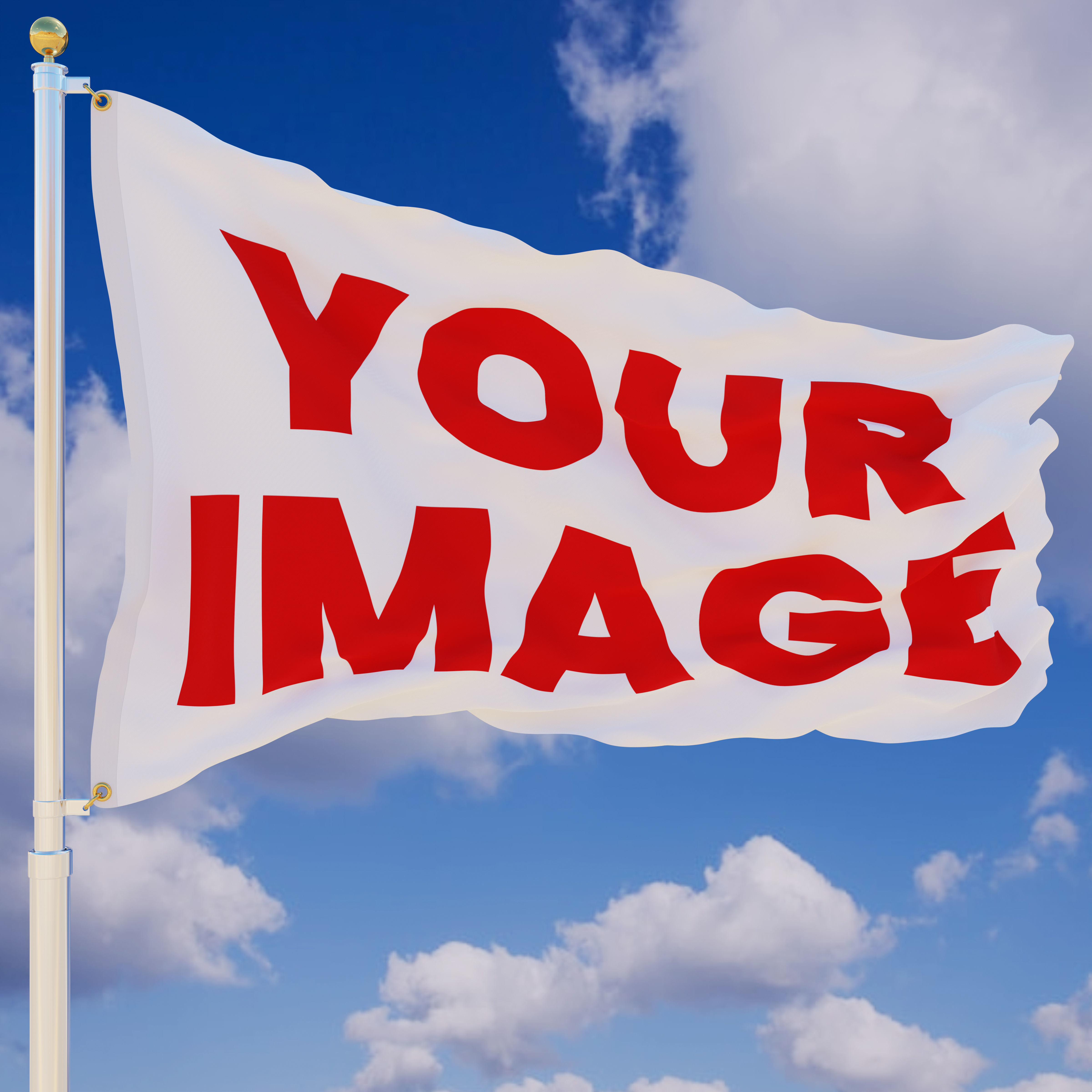 Flag not animated 3D model | CGTrader