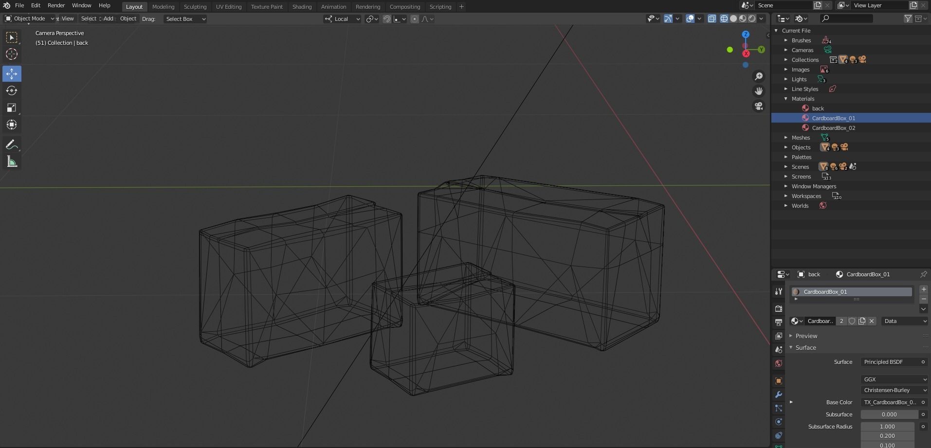 3D model Cardboard Boxes - PBR Game Ready VR / AR / low-poly | CGTrader