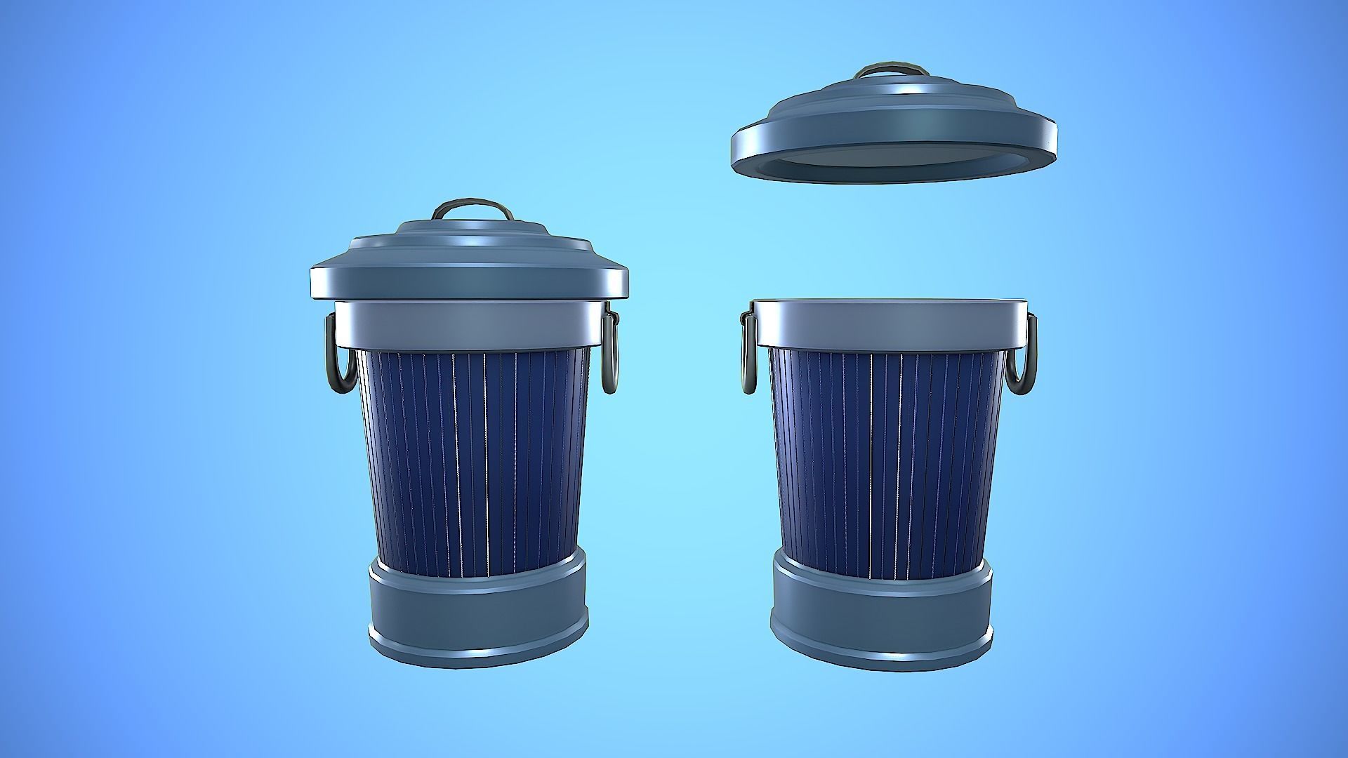 3D model TRASH CAN CARTOON STYLIZED VR / AR / low-poly | CGTrader