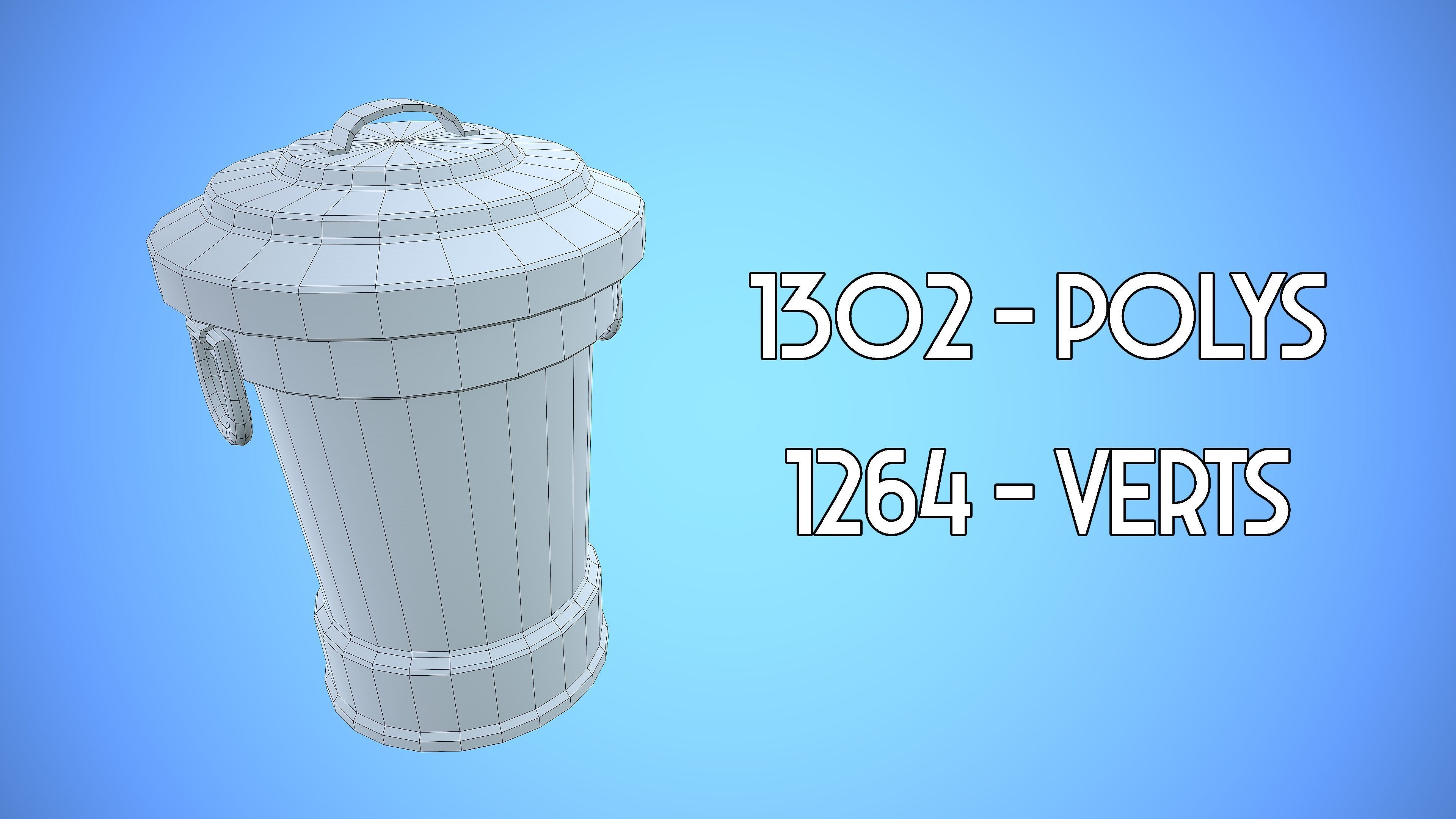 3D model TRASH CAN CARTOON STYLIZED VR / AR / low-poly | CGTrader