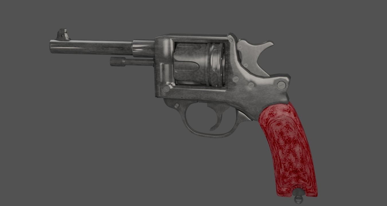 3D model FRENCH REVOLVER 1892 VR / AR / low-poly | CGTrader