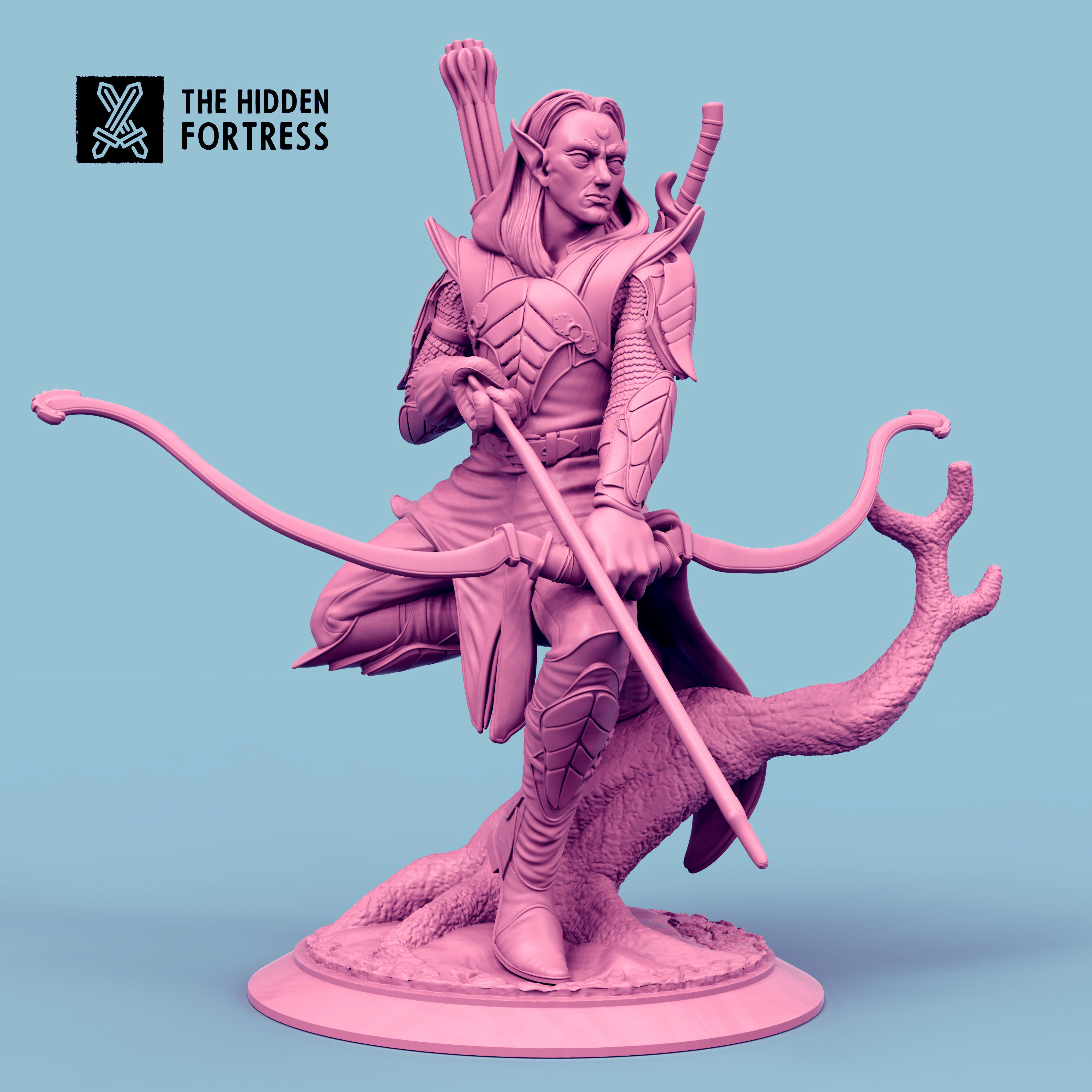 Eredeil The Elf Ranger miniature 3D model 3D printable | CGTrader