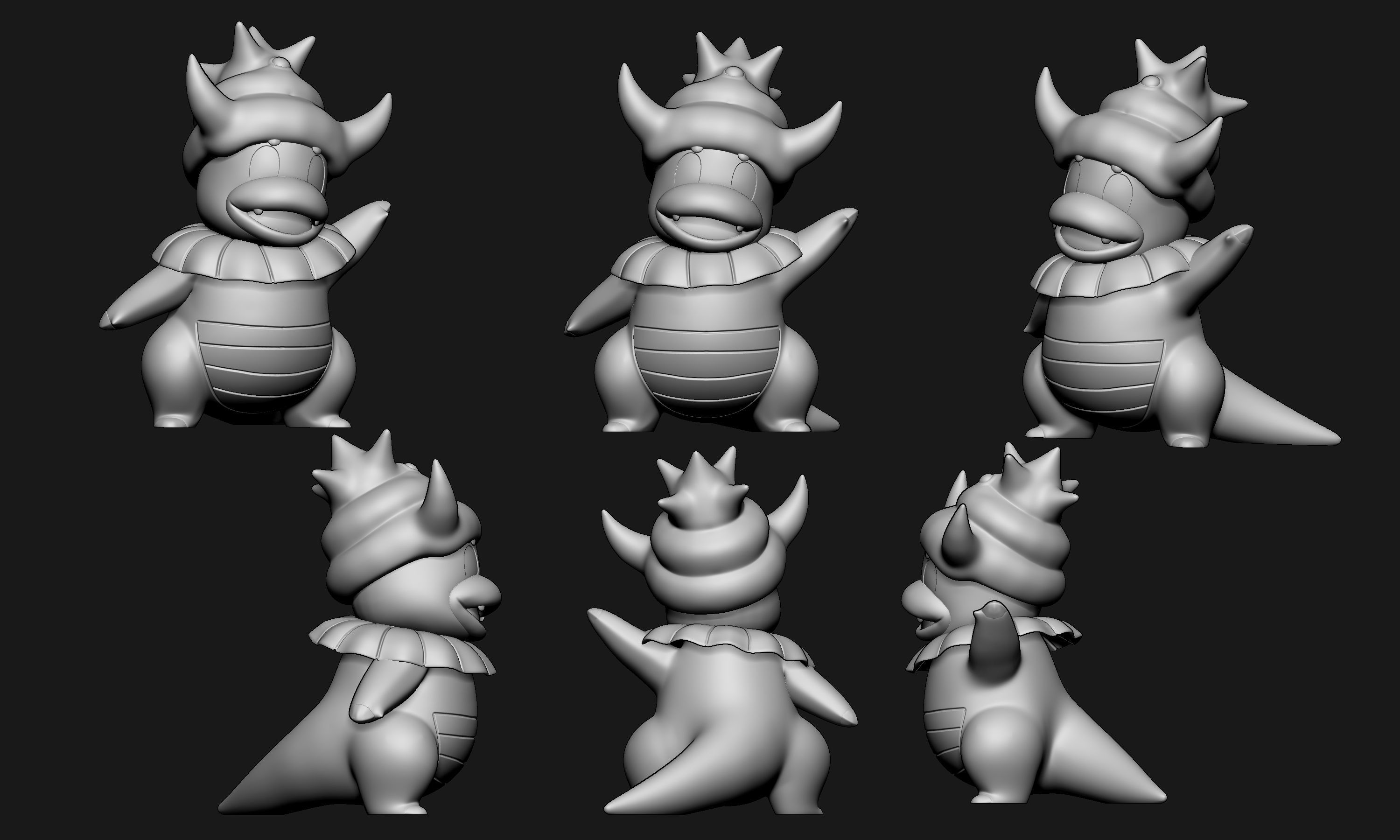 Pokemon - Slowpoke Slowbro and Slowking with 2 poses 3D model 3D ...