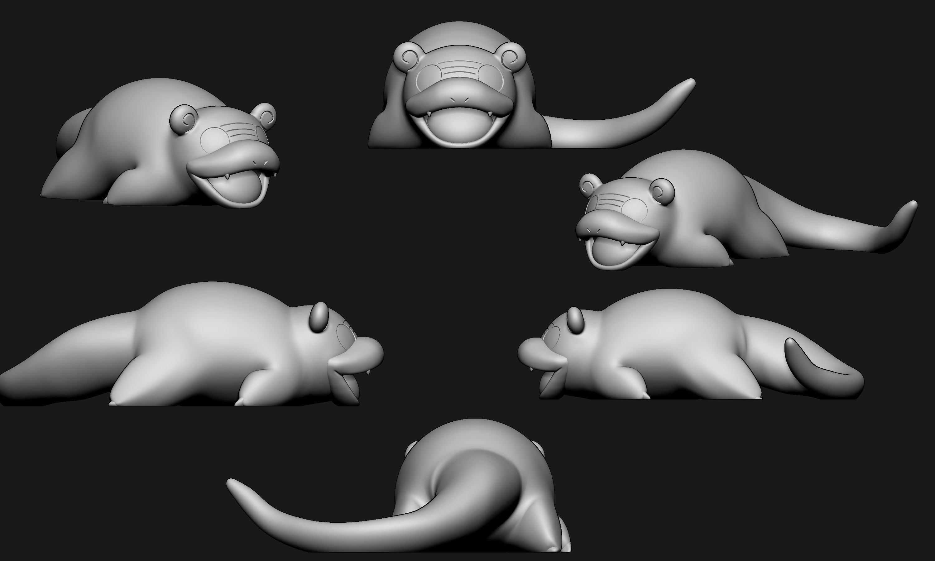 Pokemon - Galarian Slowpoke with 2 poses 3D model 3D printable | CGTrader