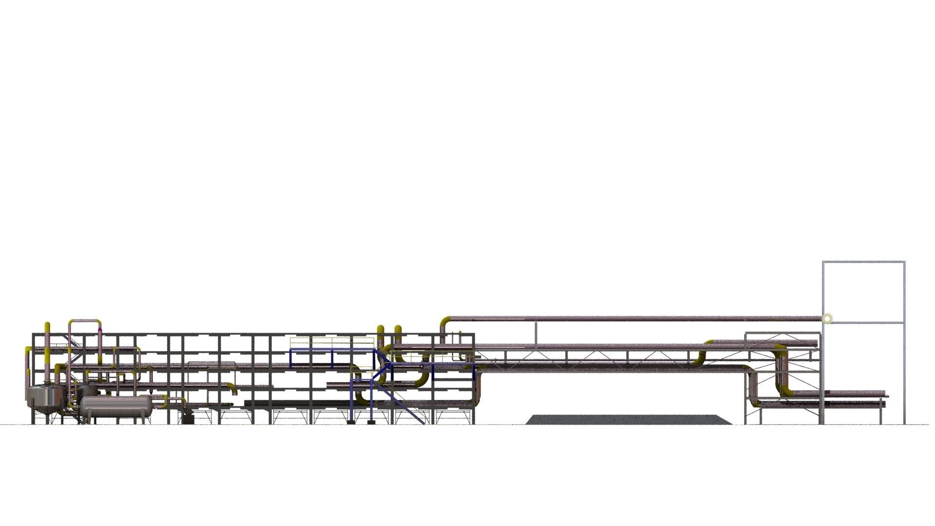 Routing factory with pipes and pipes 3D model | CGTrader