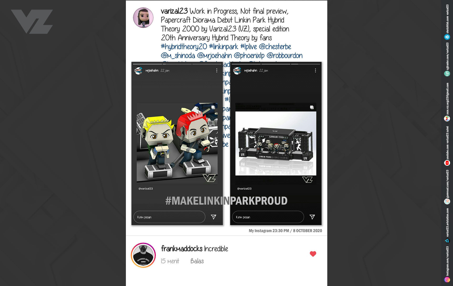 3D model 3D LINKIN PARK - HYBRID THEORY 20 - Bonus File Papercraft VR ...