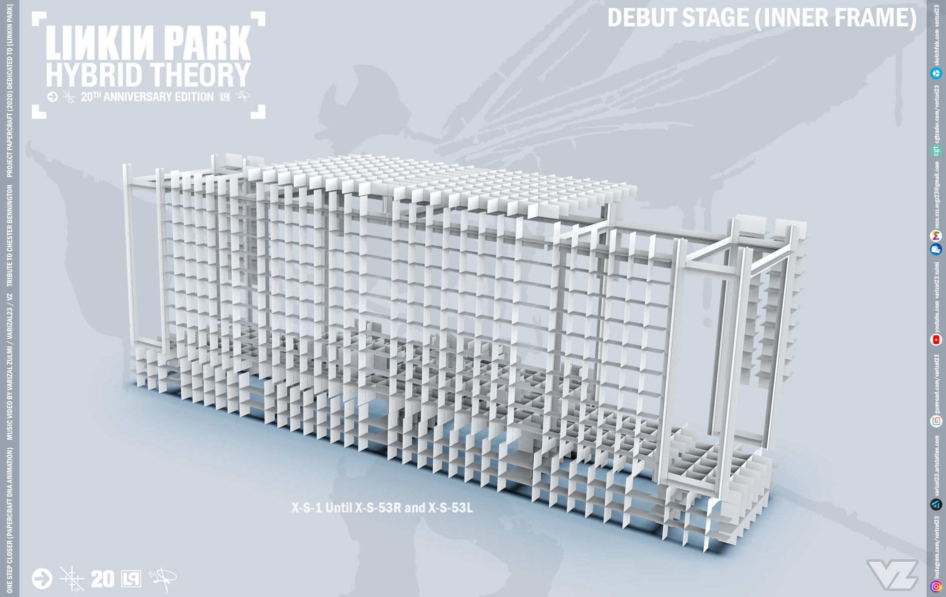 3D model 3D LINKIN PARK - HYBRID THEORY 20 - Bonus File Papercraft VR ...