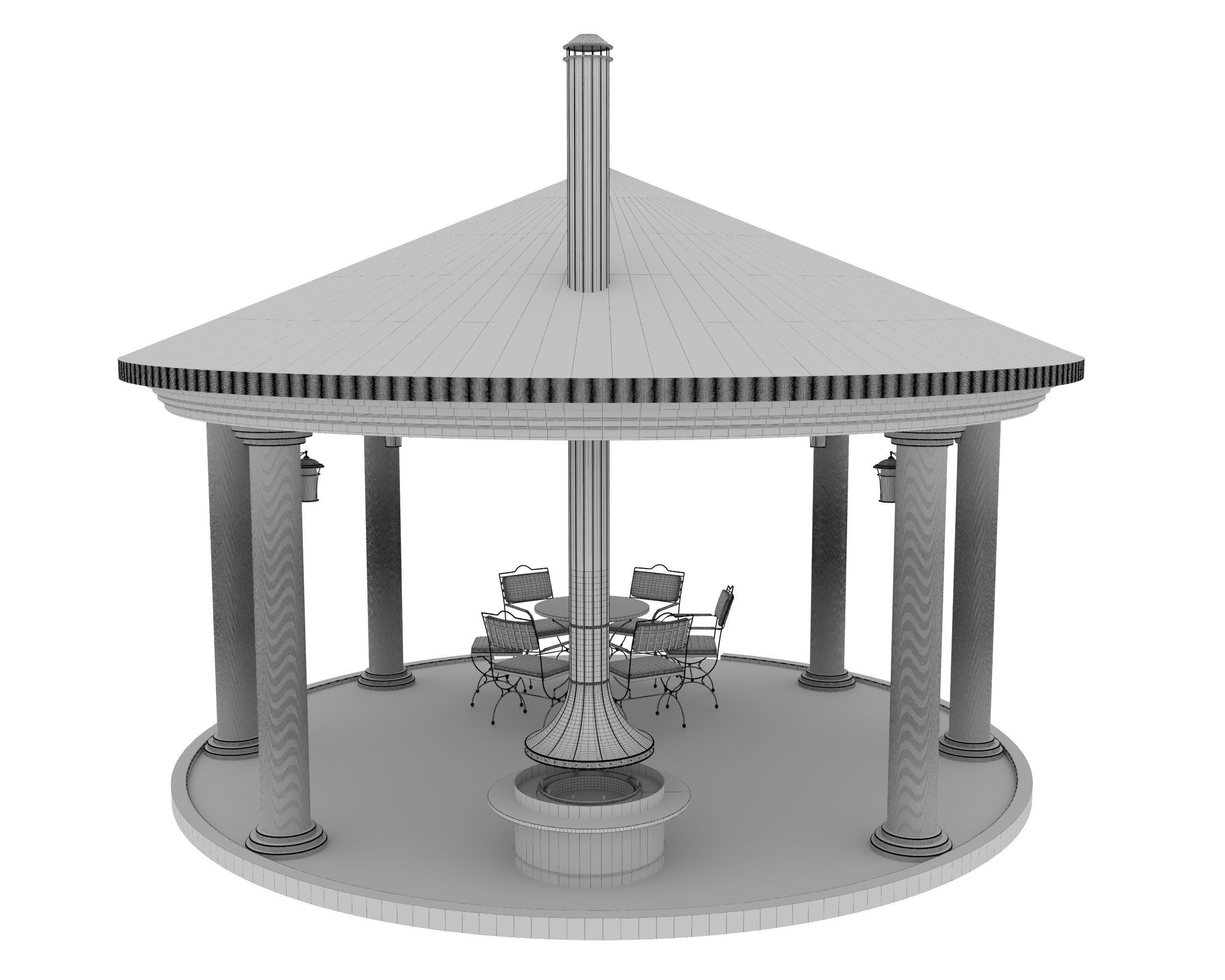 ROUND REST ZONE 3D model | CGTrader