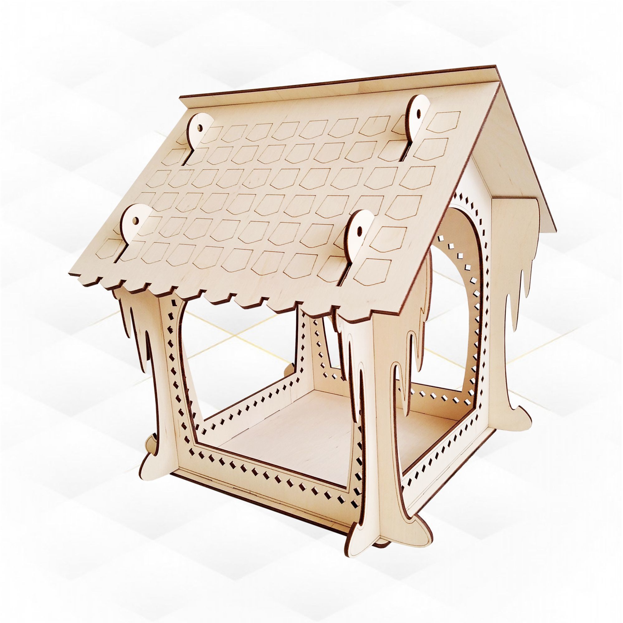 Bird feeders ready use laser machines cut design 3D model 3D printable ...