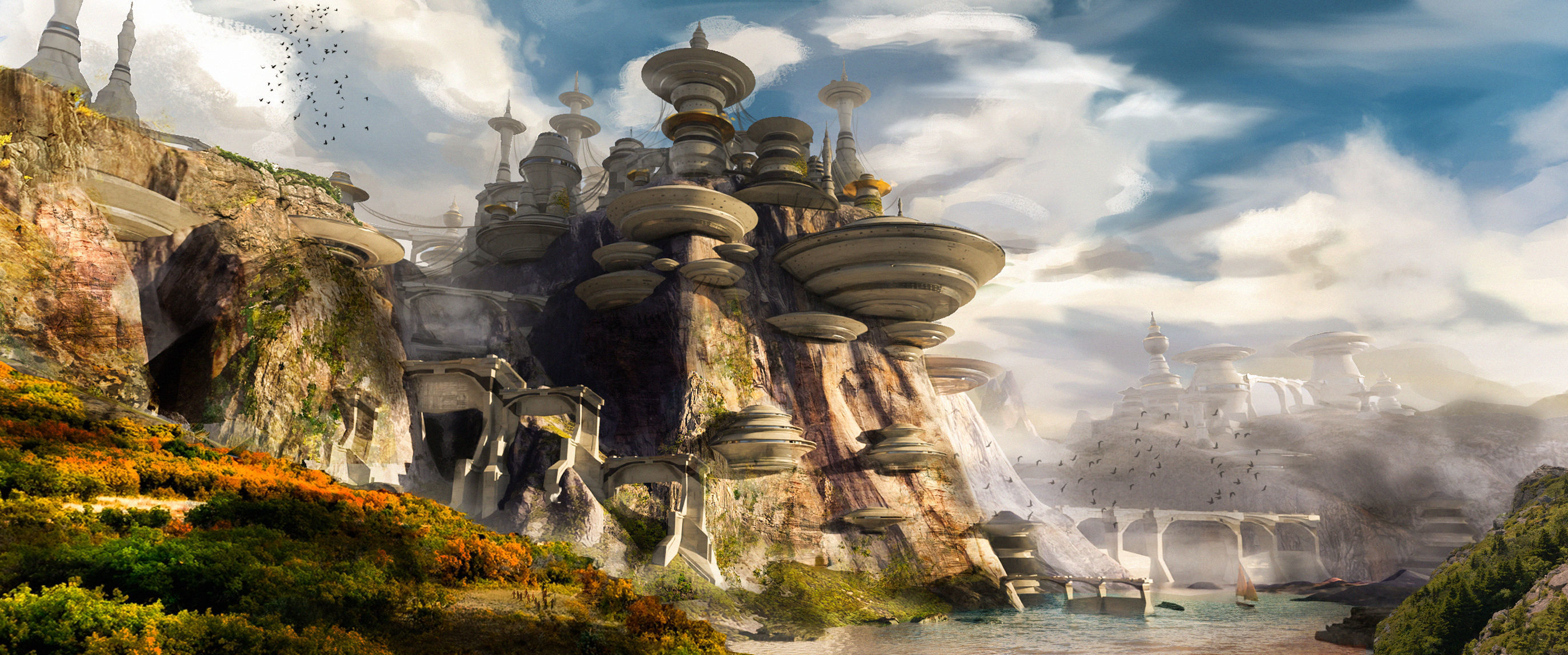 3D model Kitbash pack - Ancient sci-fi city - Blender VR / AR / low ...