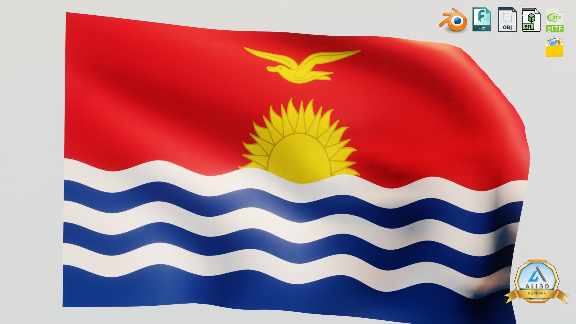 3D model Animated Flags of all 210 countries and regions VR / AR / low ...