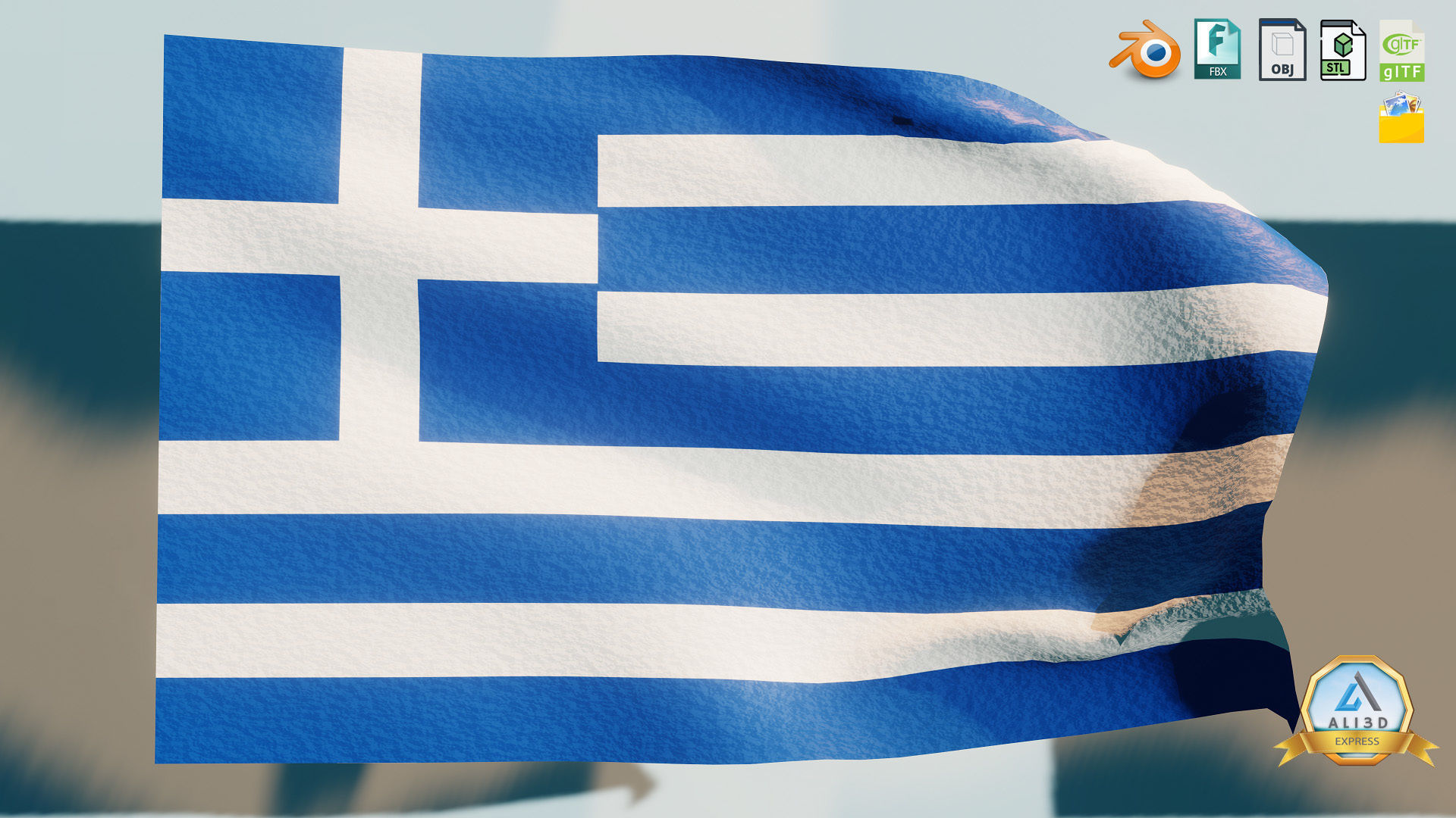 3D model Animated Flags of all 210 countries and regions VR / AR / low ...