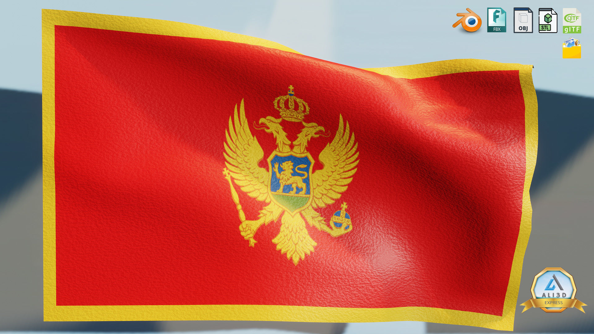 3D model Animated Flags of all 210 countries and regions VR / AR / low ...