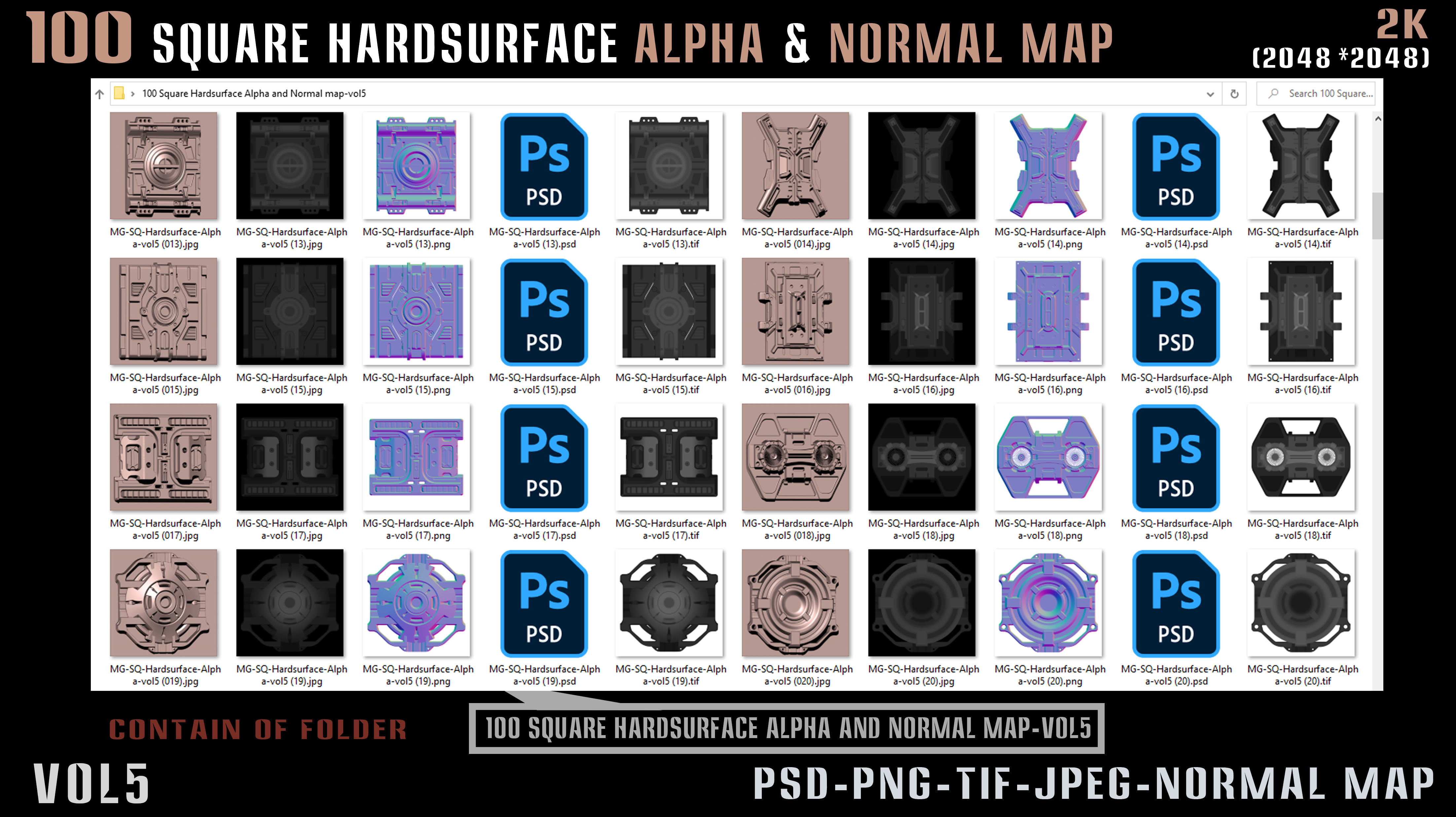 570 Hard surface Alpha and Normal map - bundle 3D model | CGTrader