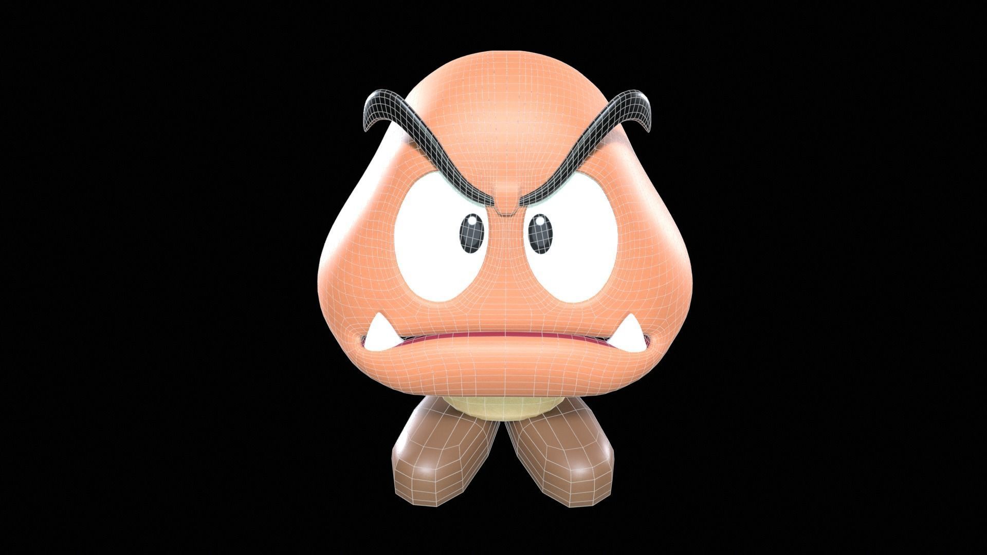 Goomba mario character free 3D model | CGTrader