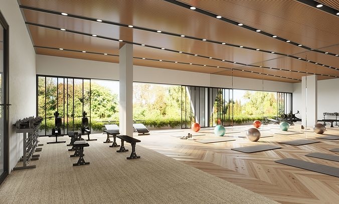 Gym-Spa Center Model 3D model | CGTrader