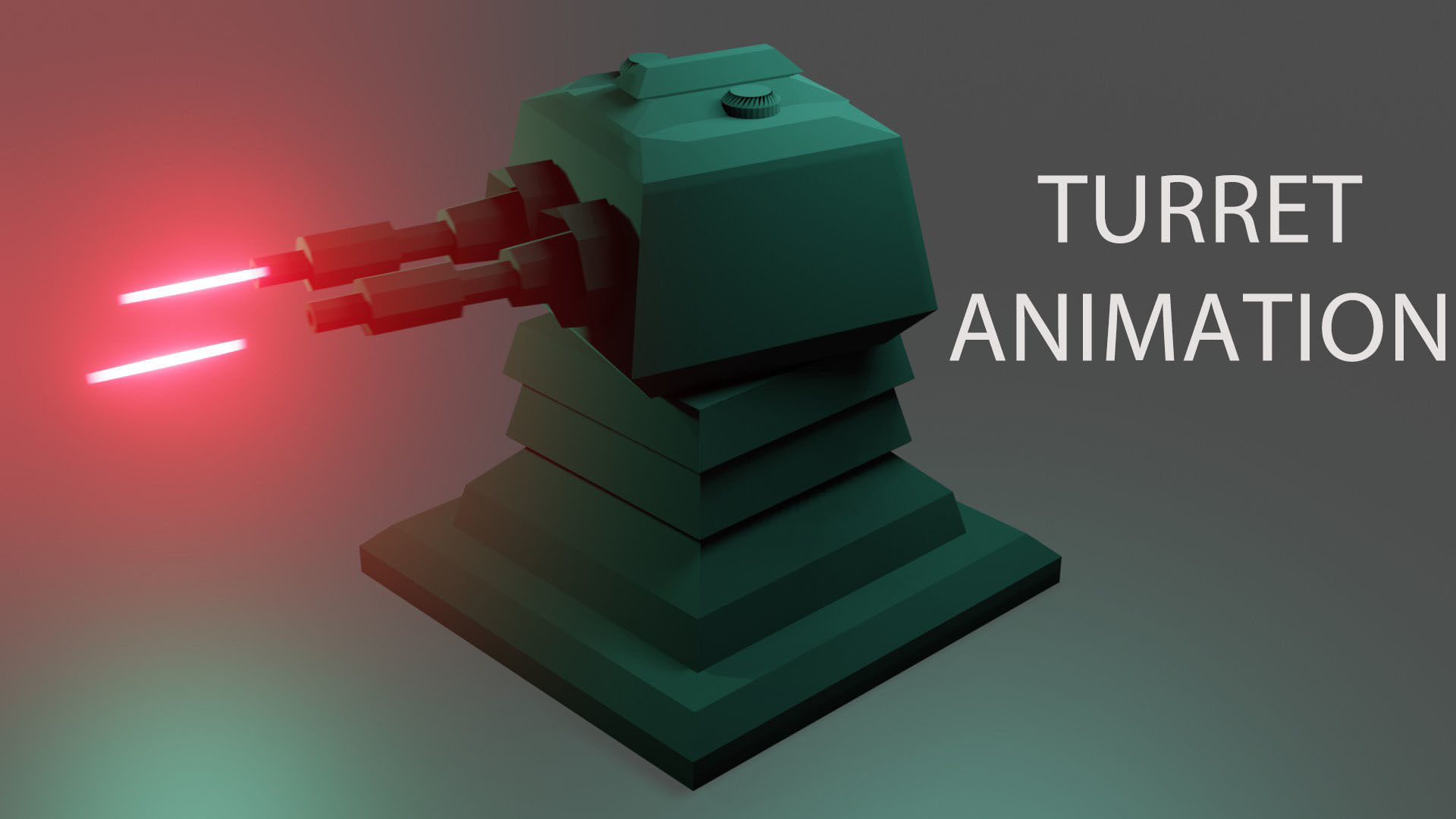3D model Turret laser gun VR / AR / low-poly | CGTrader