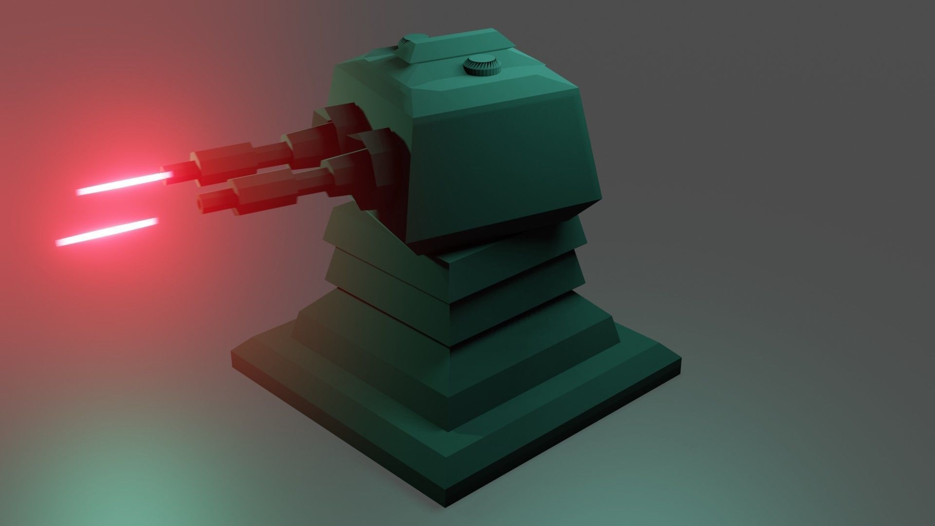 3D model Turret laser gun VR / AR / low-poly | CGTrader