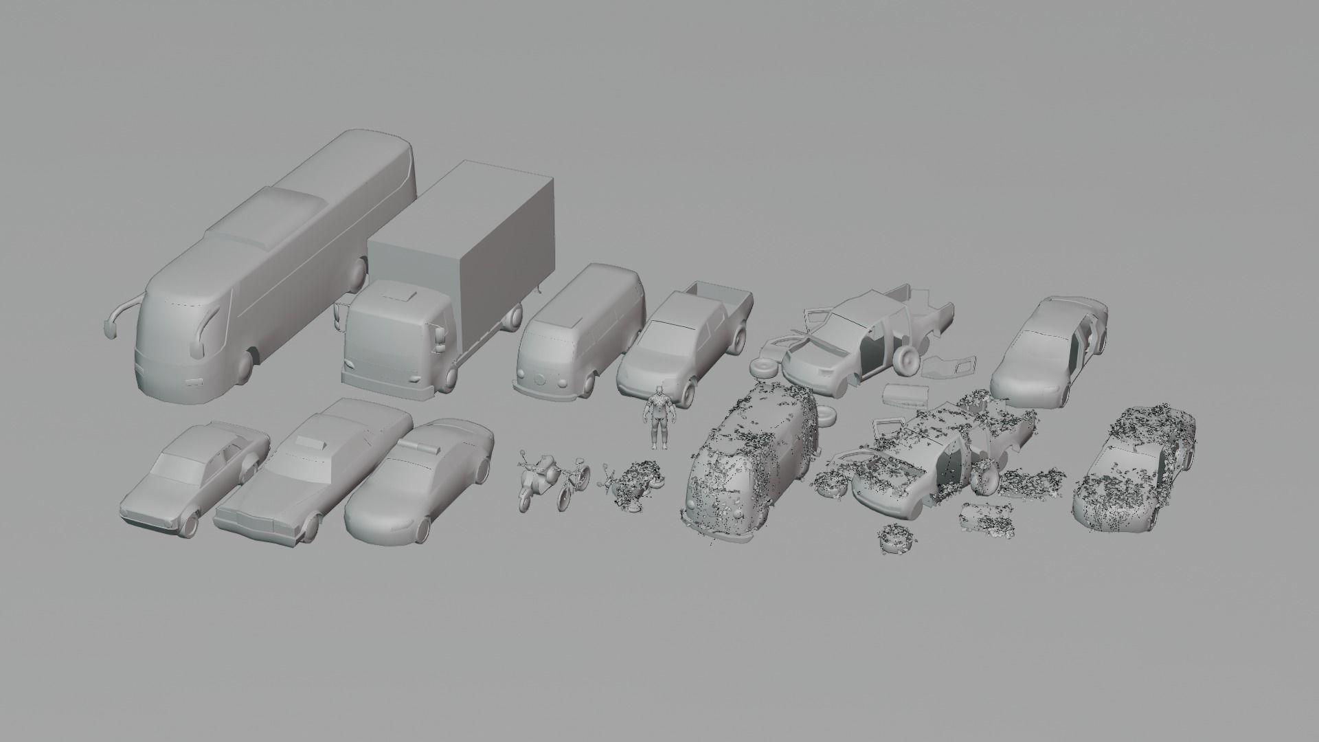 3D model Vehicle Pack - 3D Low Poly for Game Asset VR / AR / low-poly ...