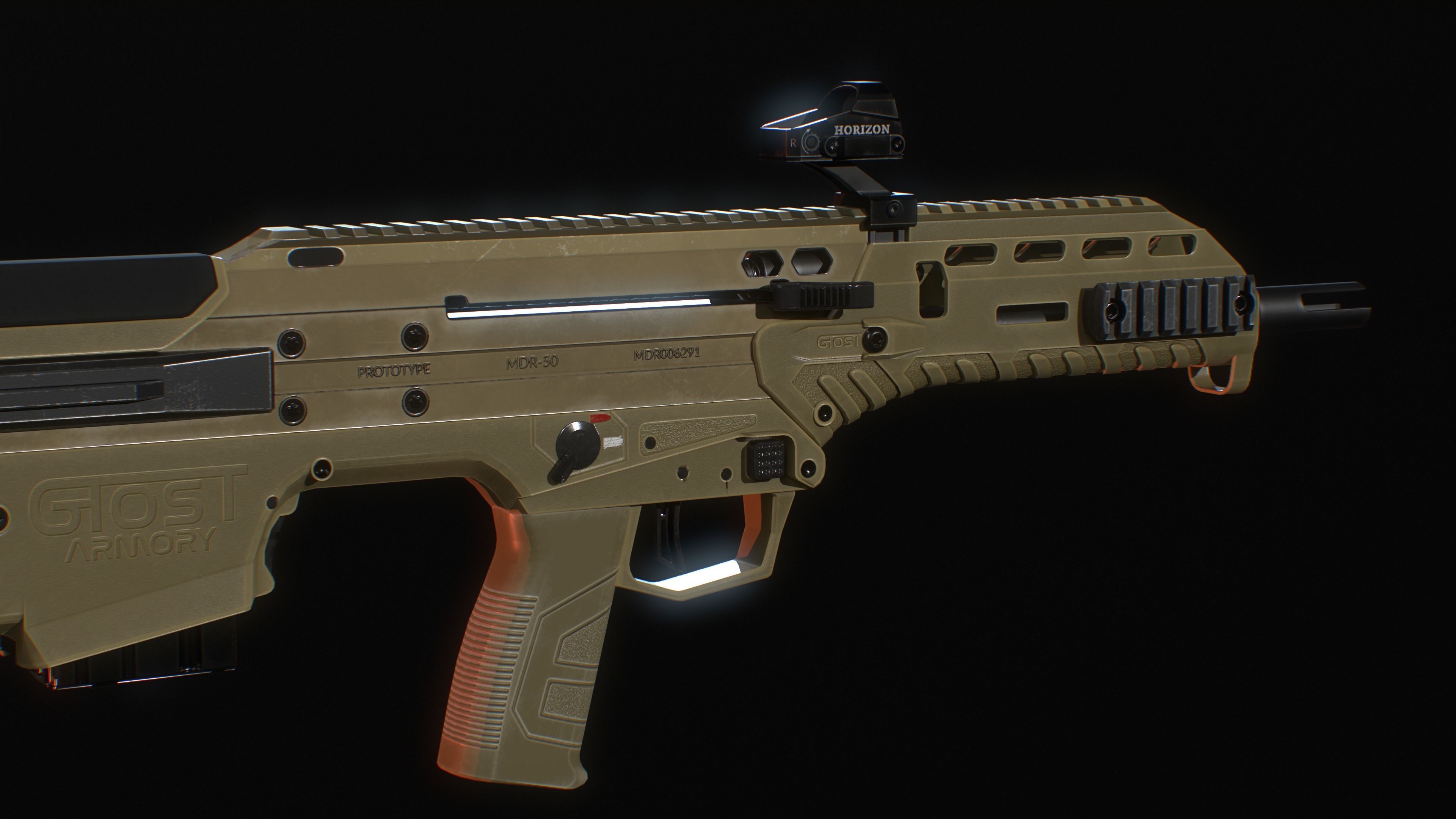 3D model MDR-50 gun VR / AR / low-poly | CGTrader