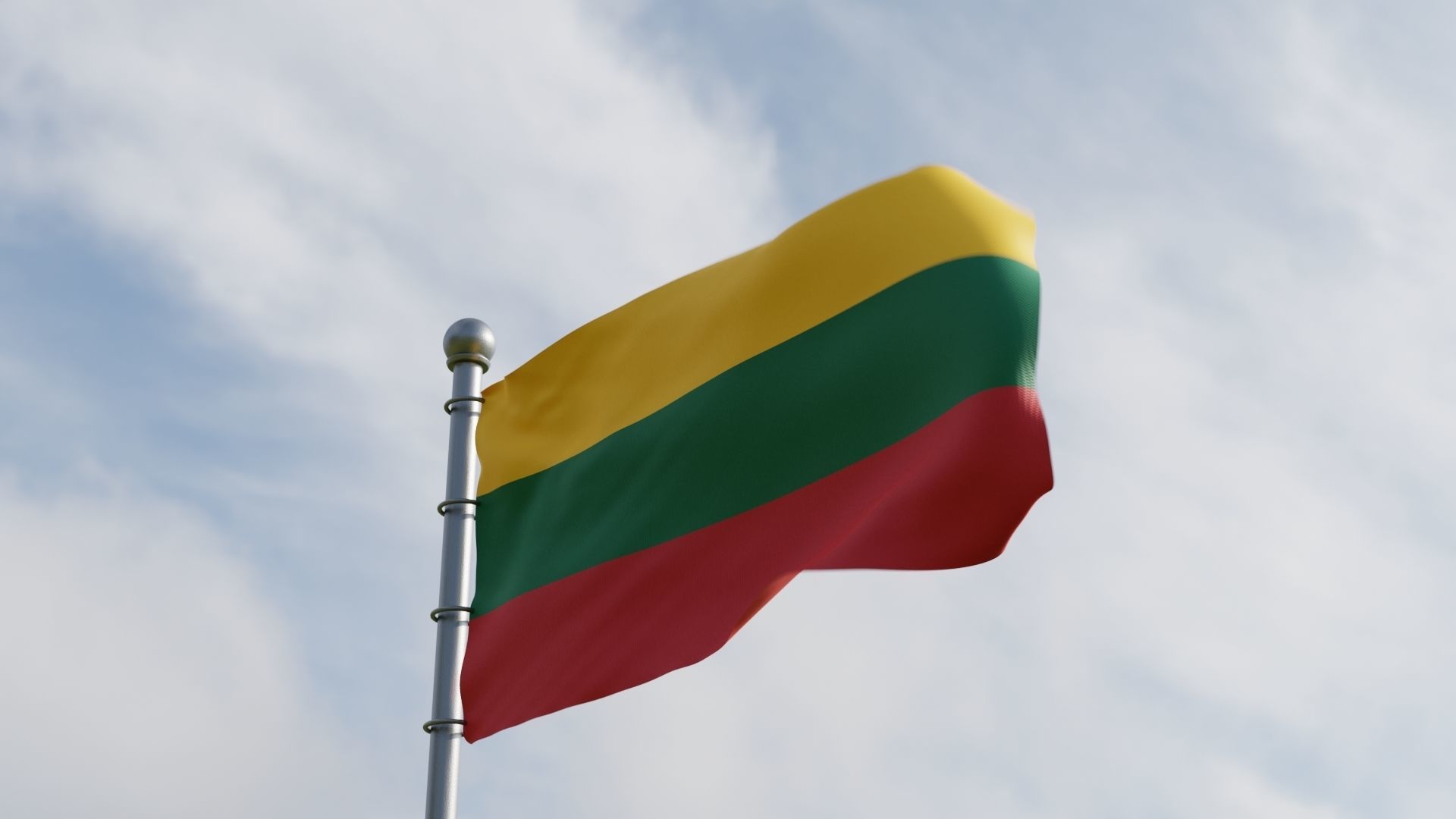 Animated Lithuania Flags 3D model animated | CGTrader